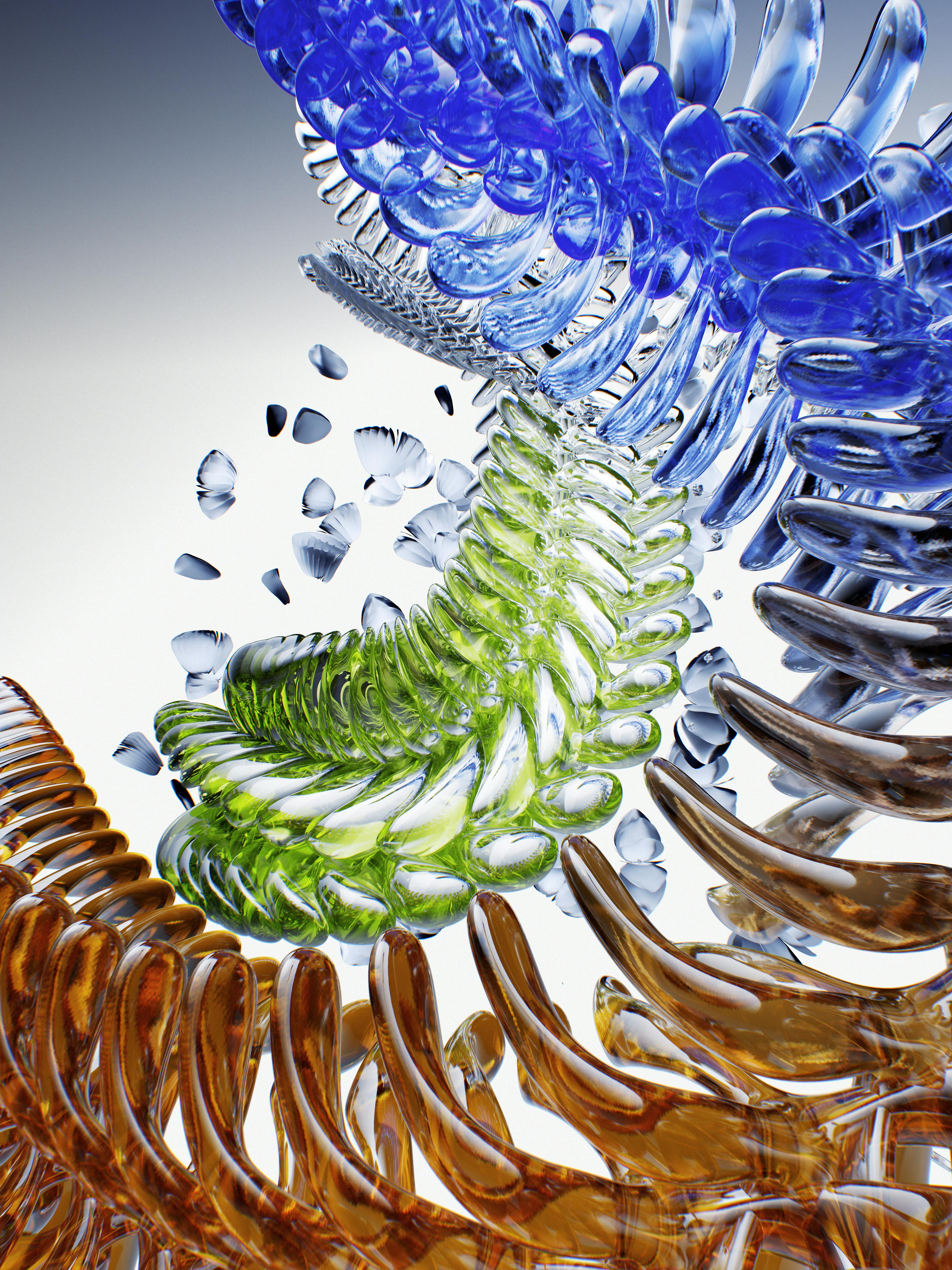 Abstract Glass Art in a Spiral · Free Stock Photo
