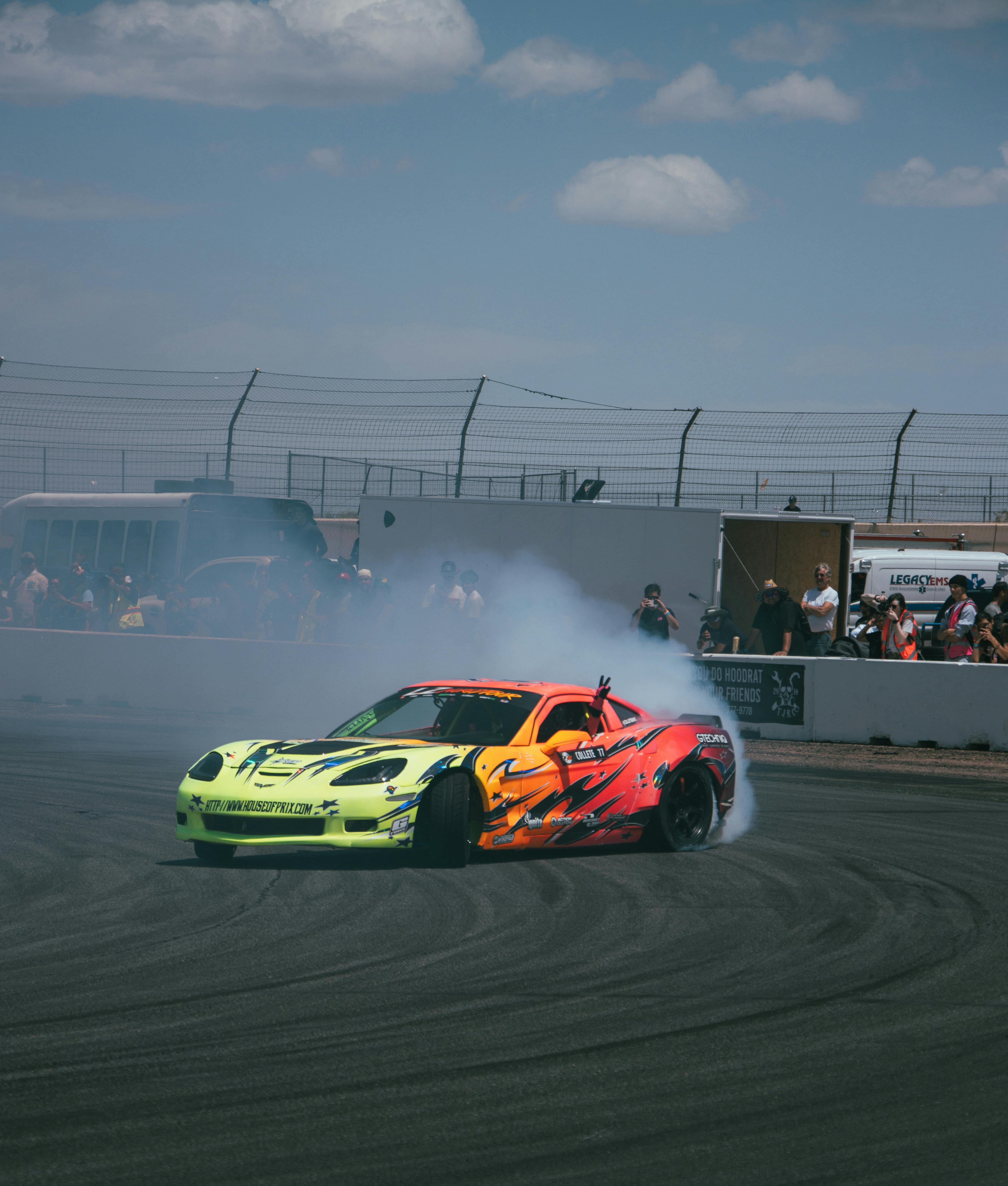 Chevrolet Corvette Drifting at an Event · Free Stock Photo
