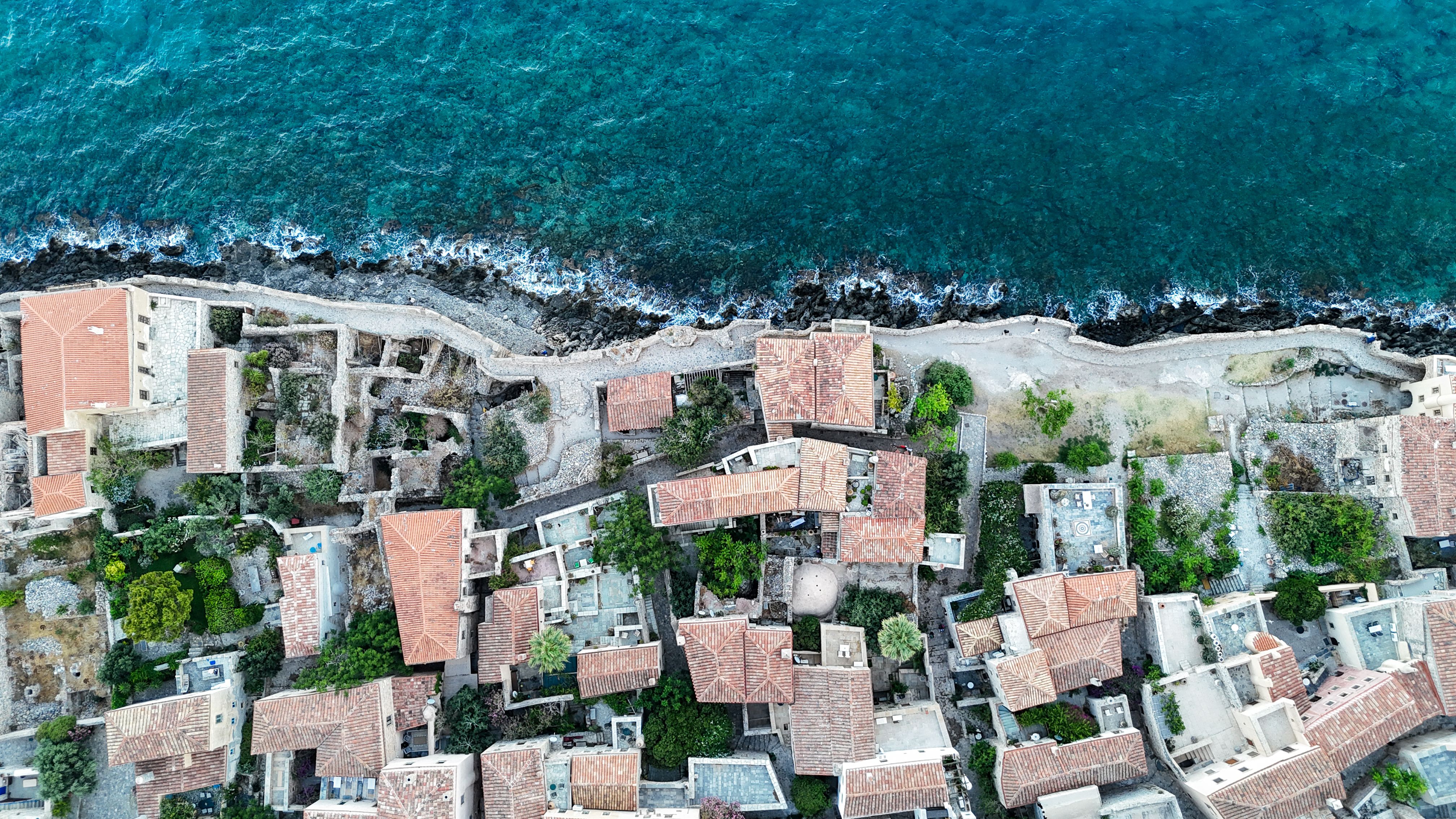 Aerial View of Seaside City · Free Stock Photo