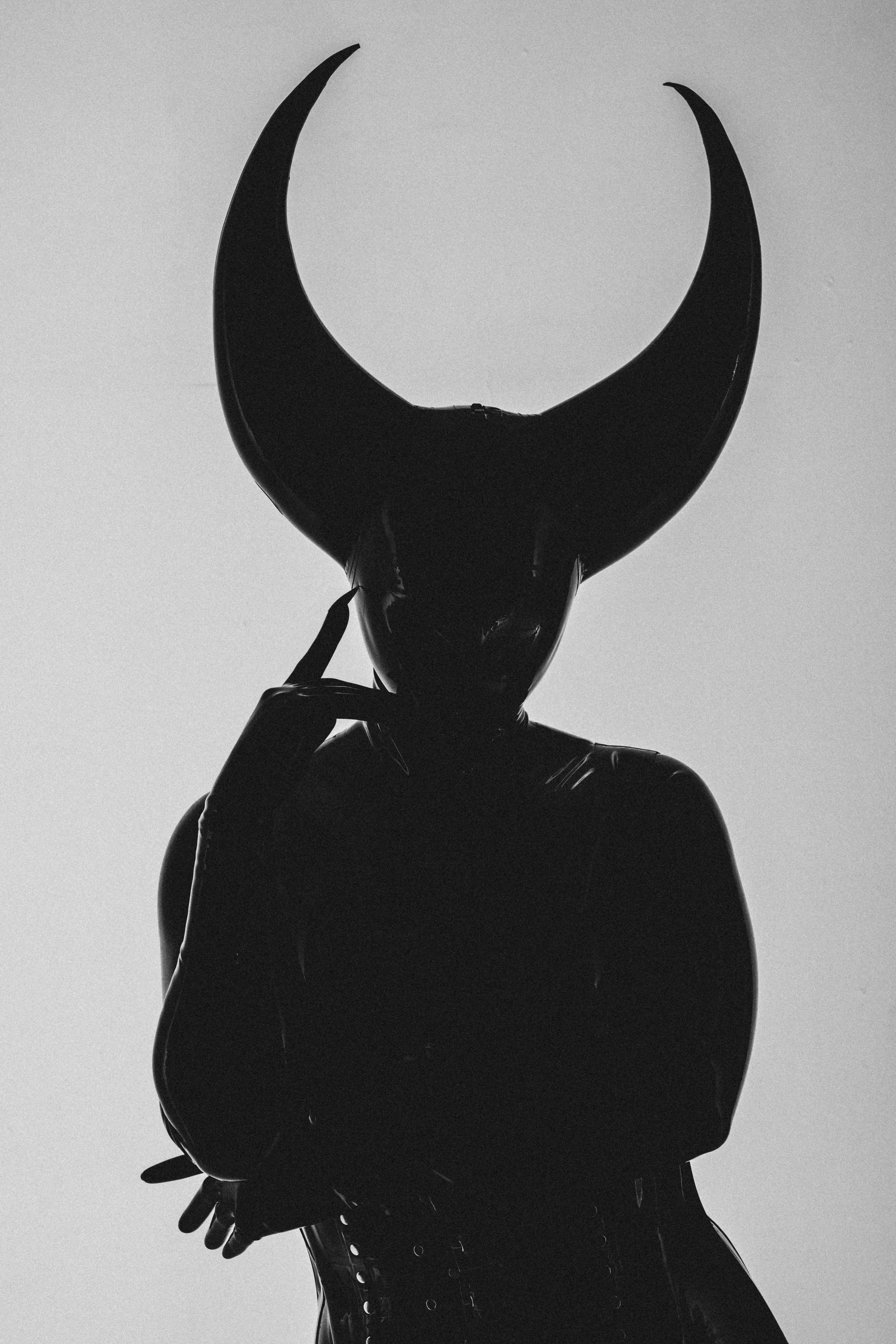 Portrait of Person with Devil Horns · Free Stock Photo