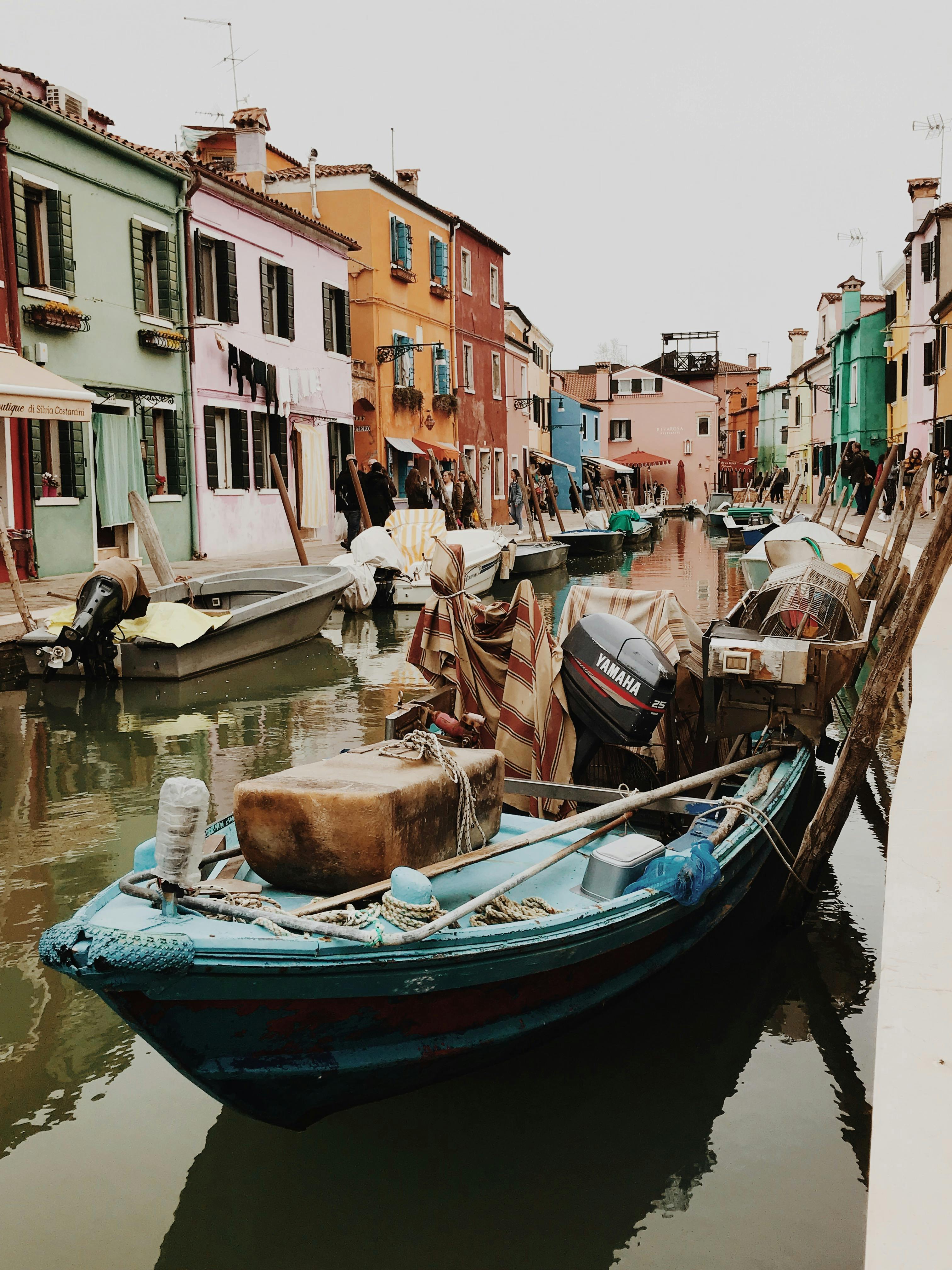 Blue Wooden Boat · Free Stock Photo