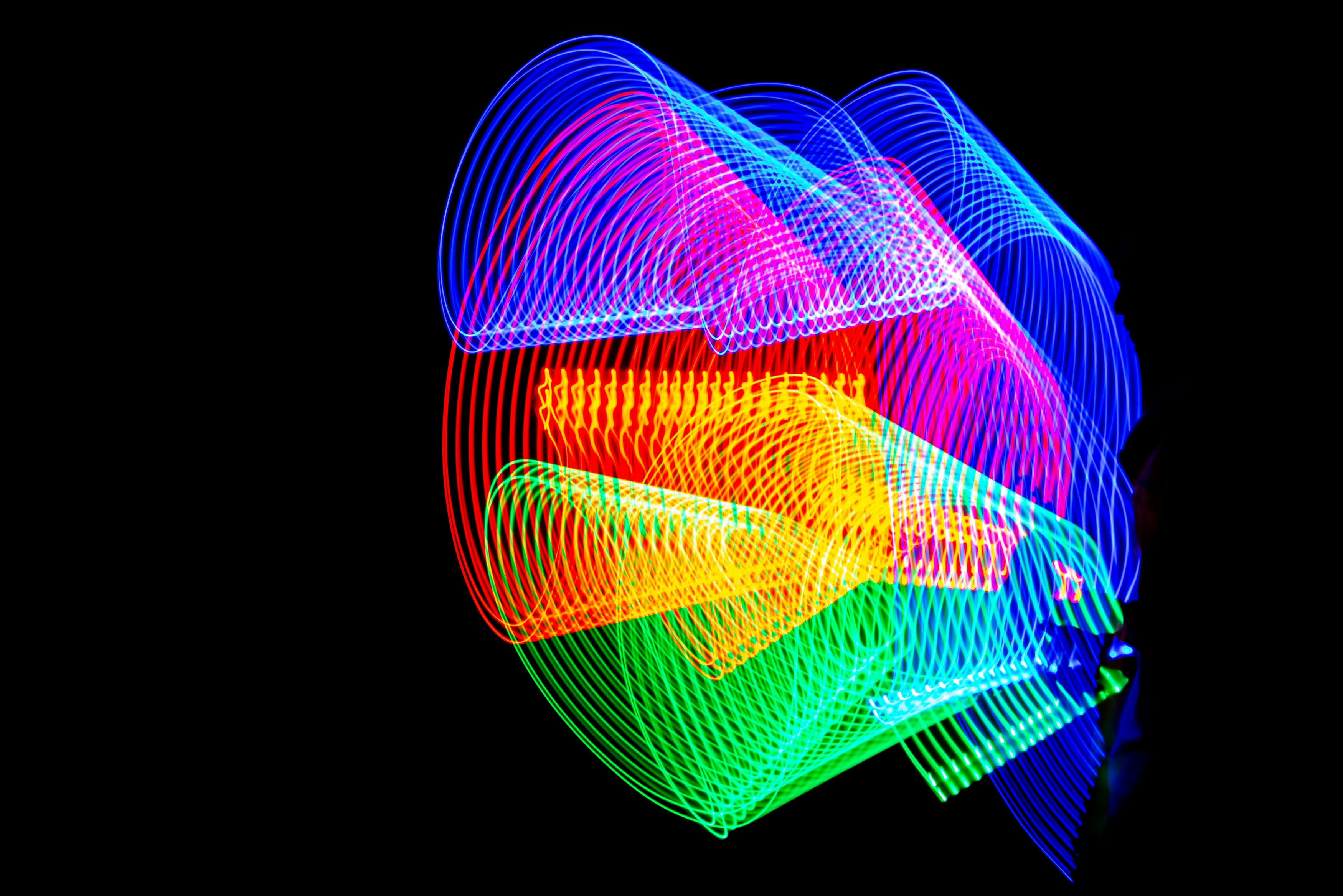 Red Led Light With Silhouette Of A Man · Free Stock Photo