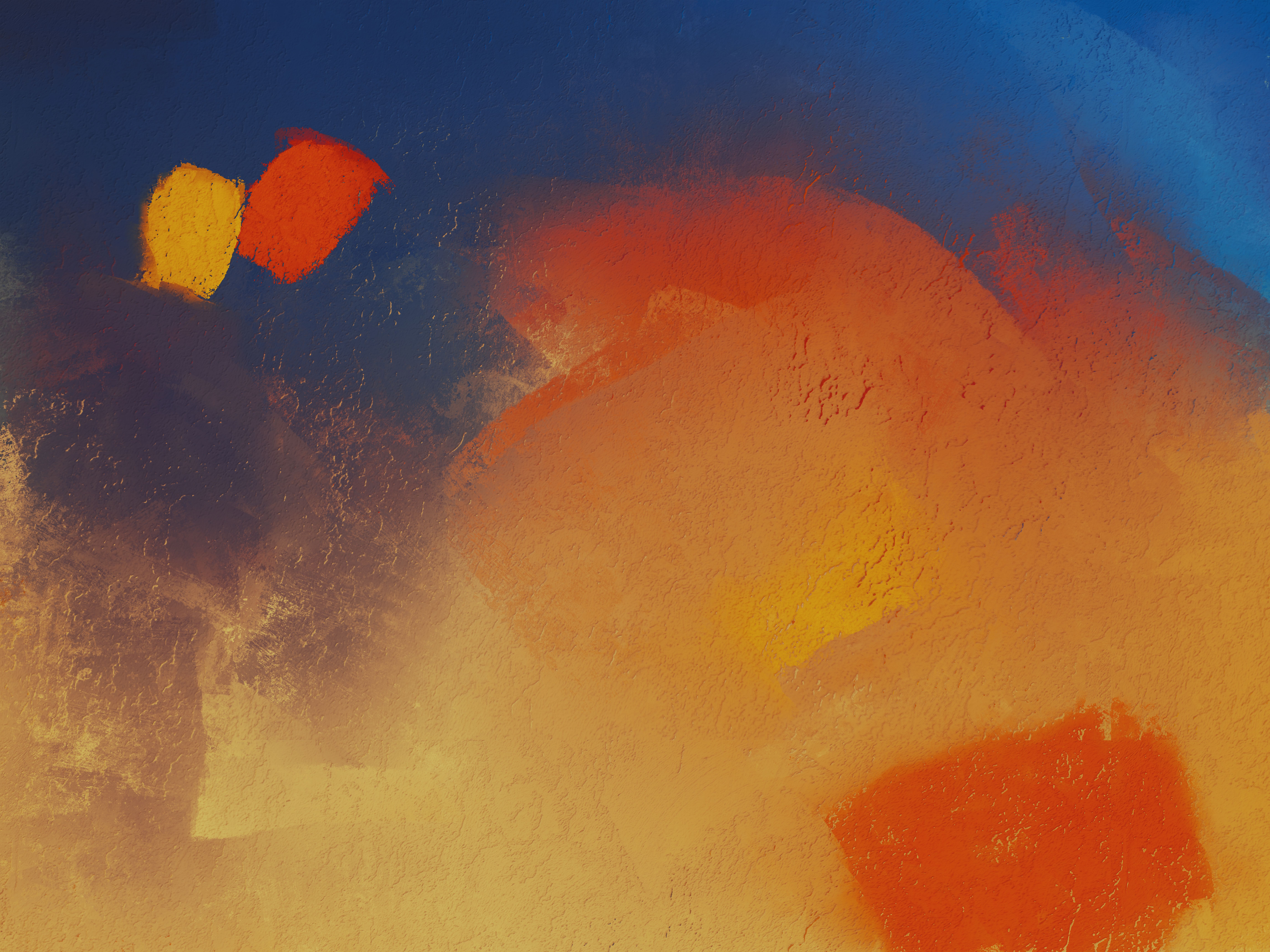 Blue, Yellow, and Red Abstract Painting · Free Stock Photo