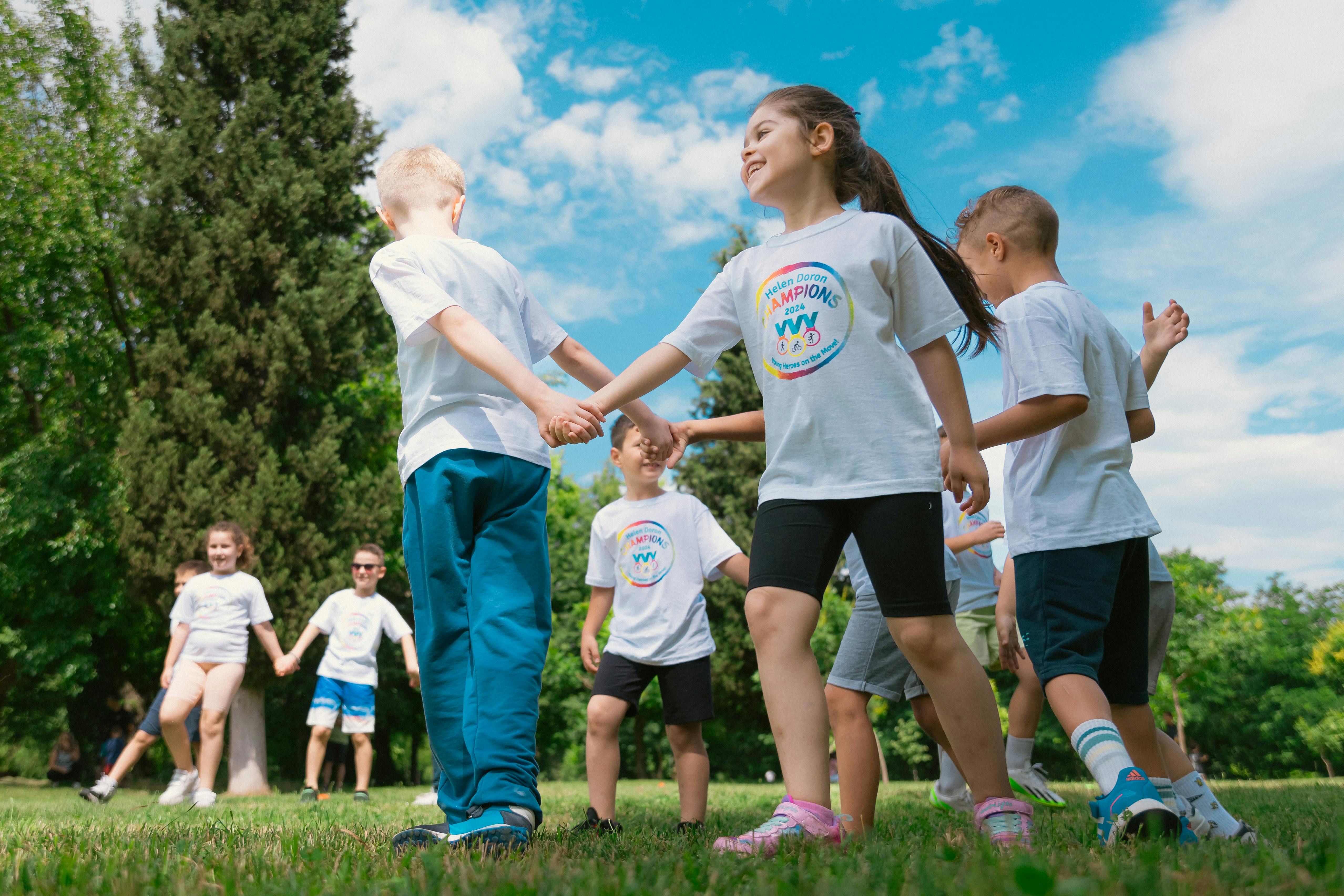 Schoolchildren Playing and Exercising during an Outdoor Physical ...
