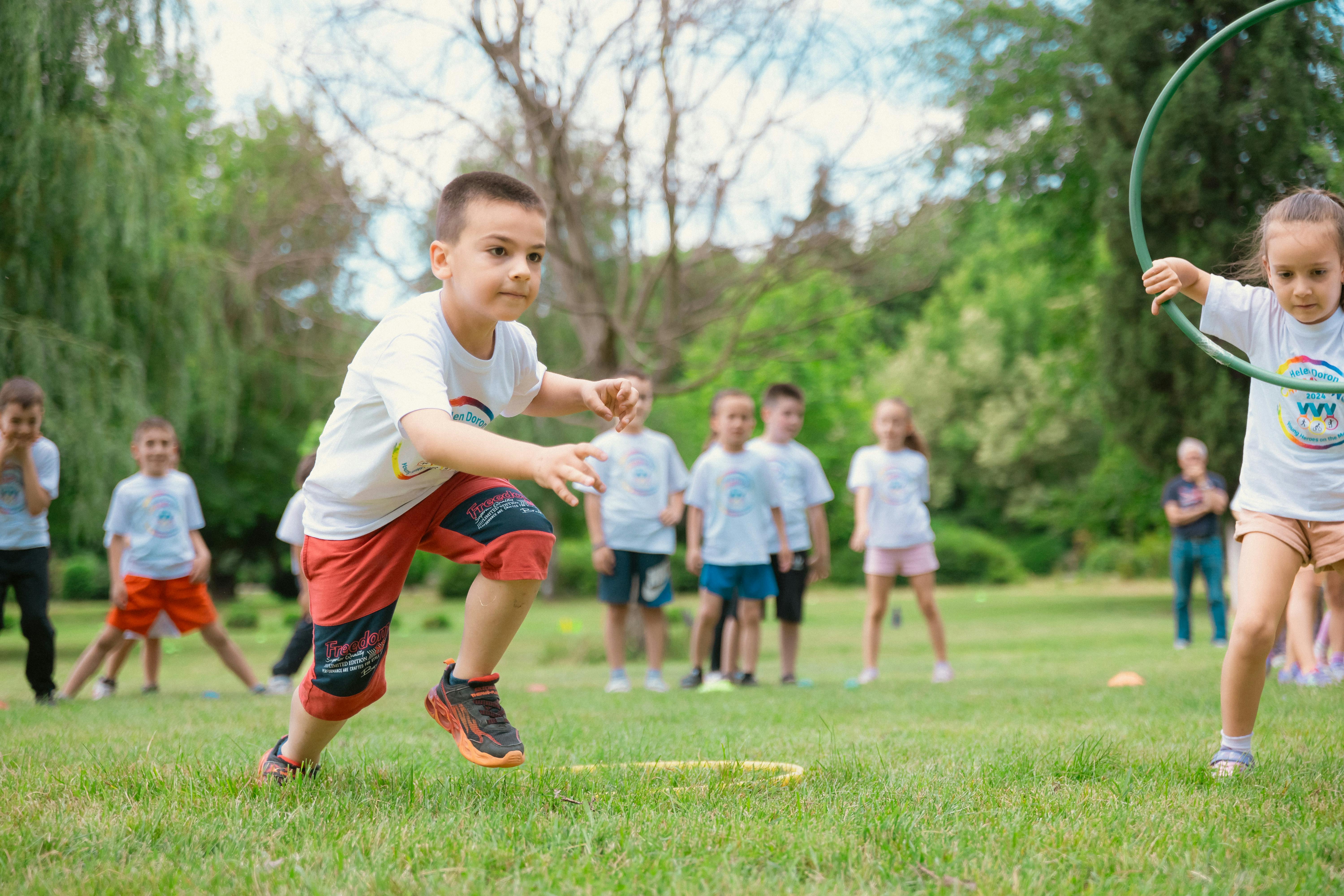 Schoolchildren Playing and Exercising during an Outdoor Physical ...