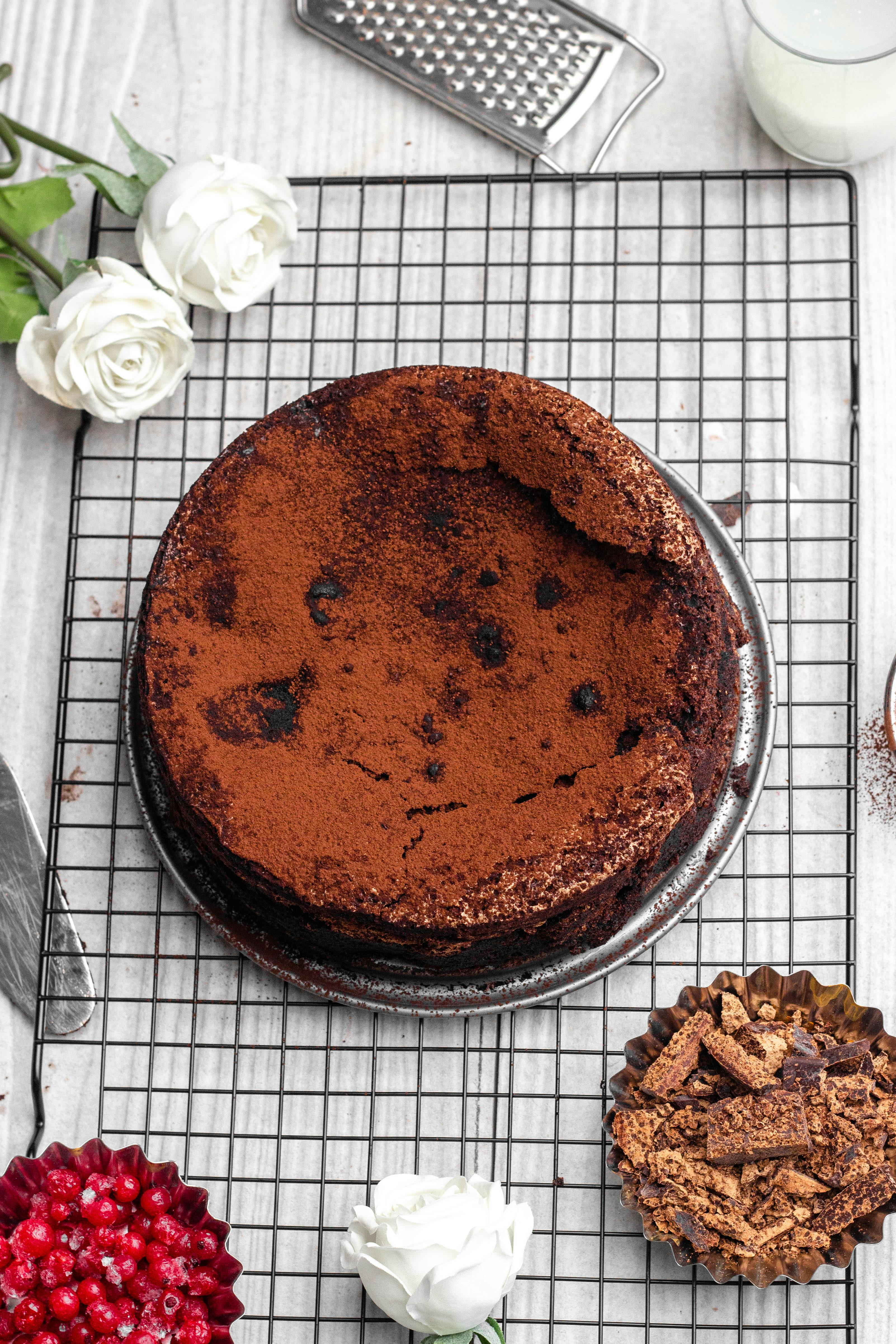 Chocolate Cake on Tray · Free Stock Photo