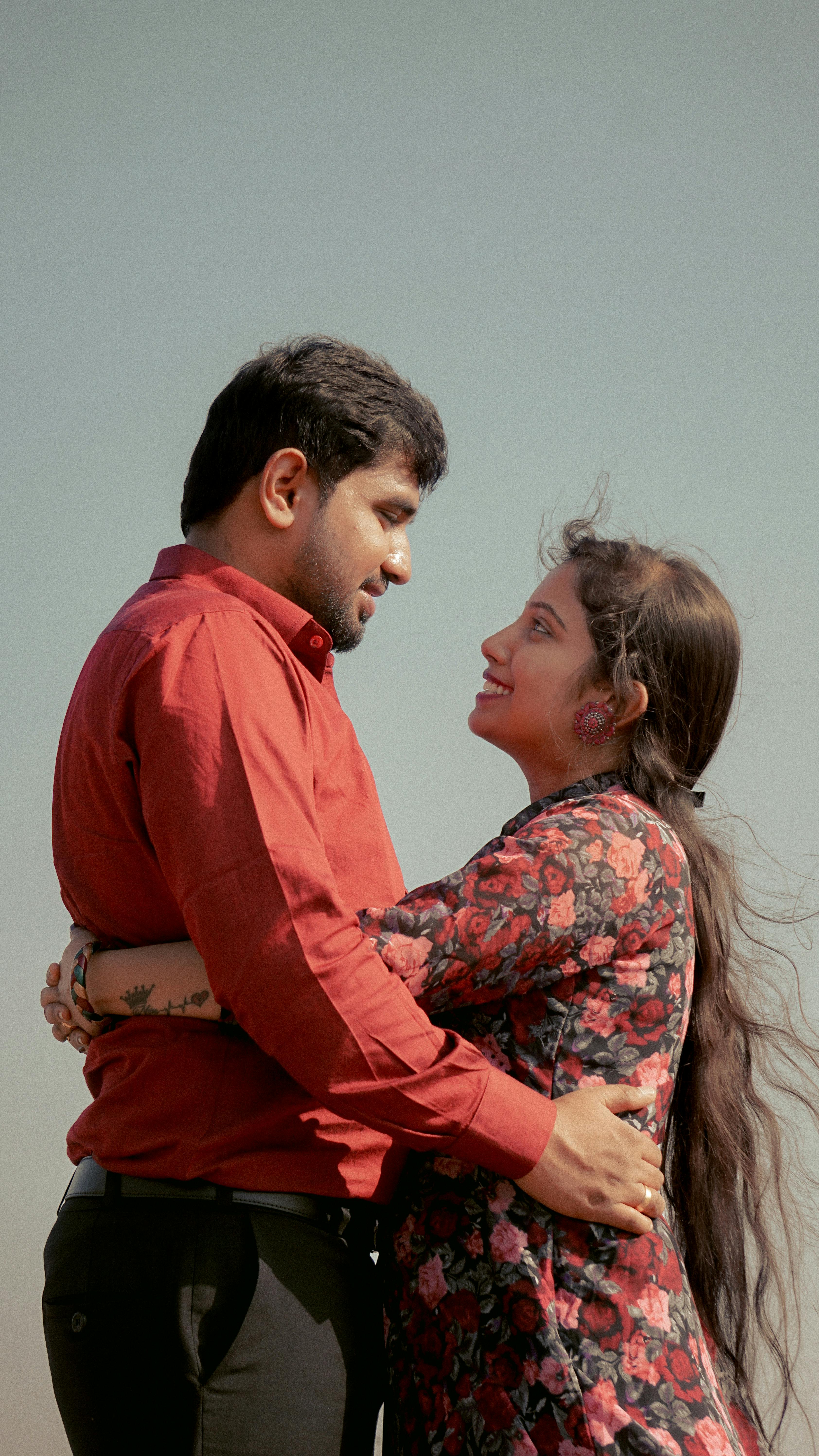 Portrait of Indian Couple Hugging · Free Stock Photo