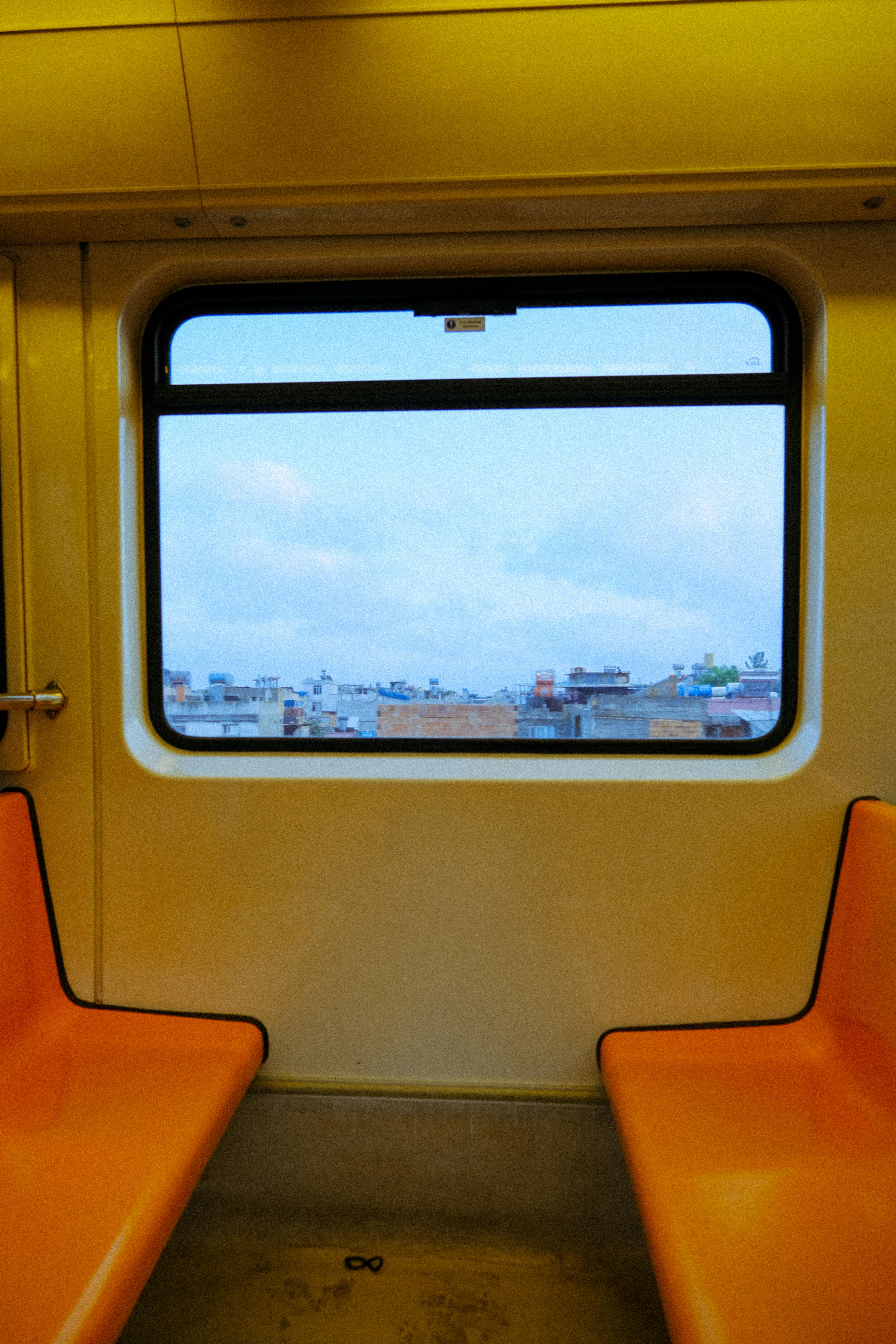 Interior of an Empty Train with City View Through Windows · Free Stock ...