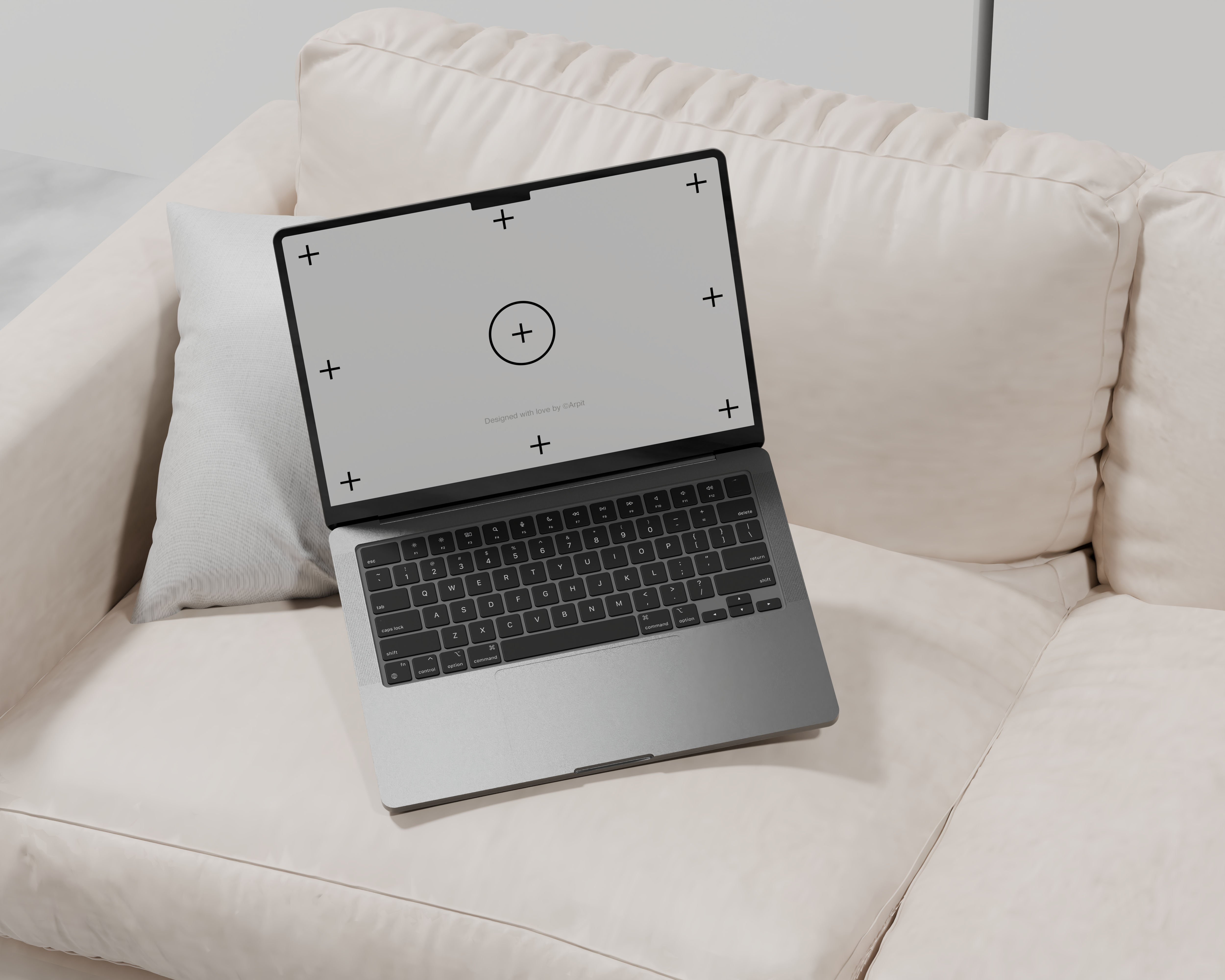 Macbook Pro Device Mockup with Blank Screen · Free Stock Photo