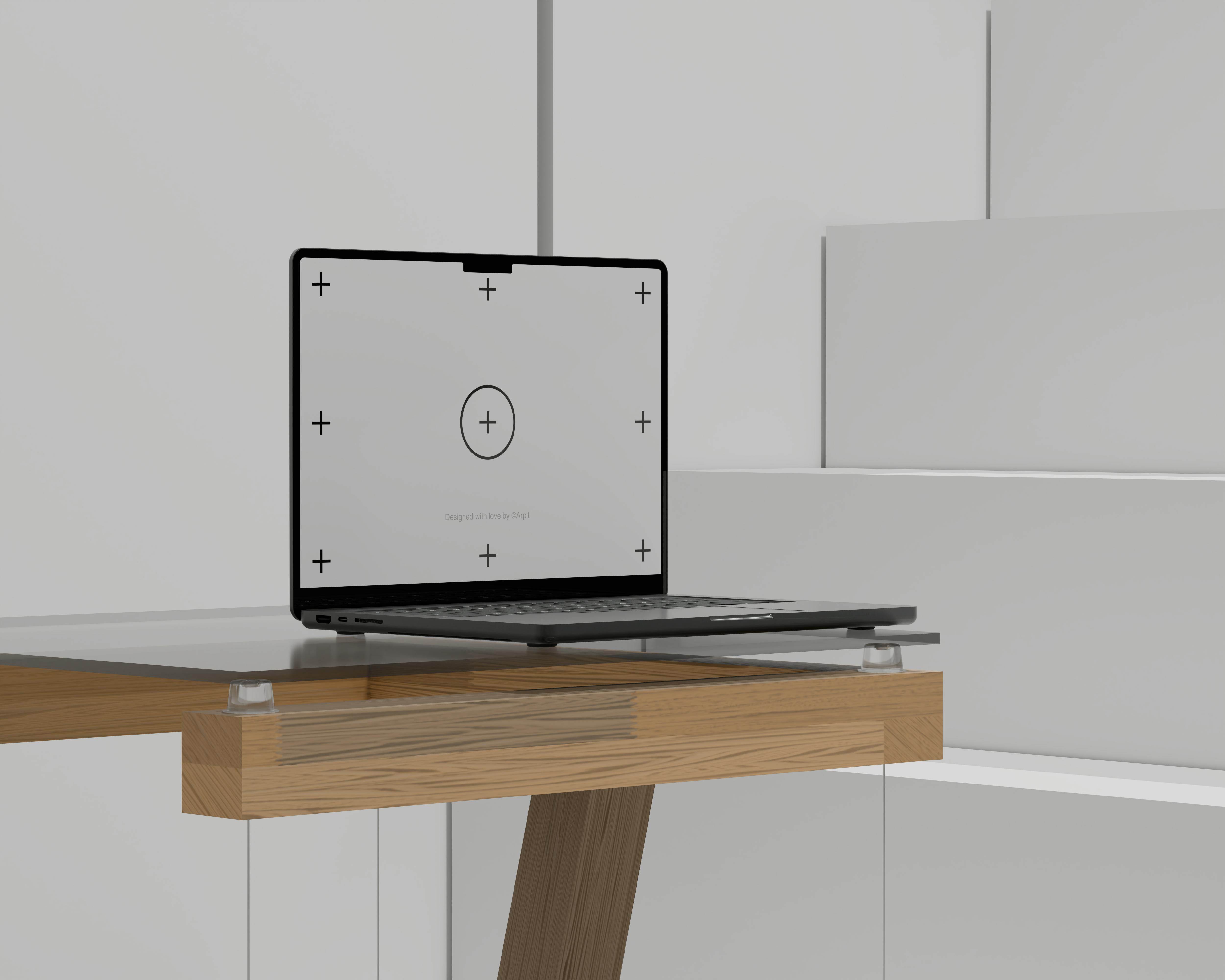 Macbook Pro Device Mockup with Blank Screen · Free Stock Photo