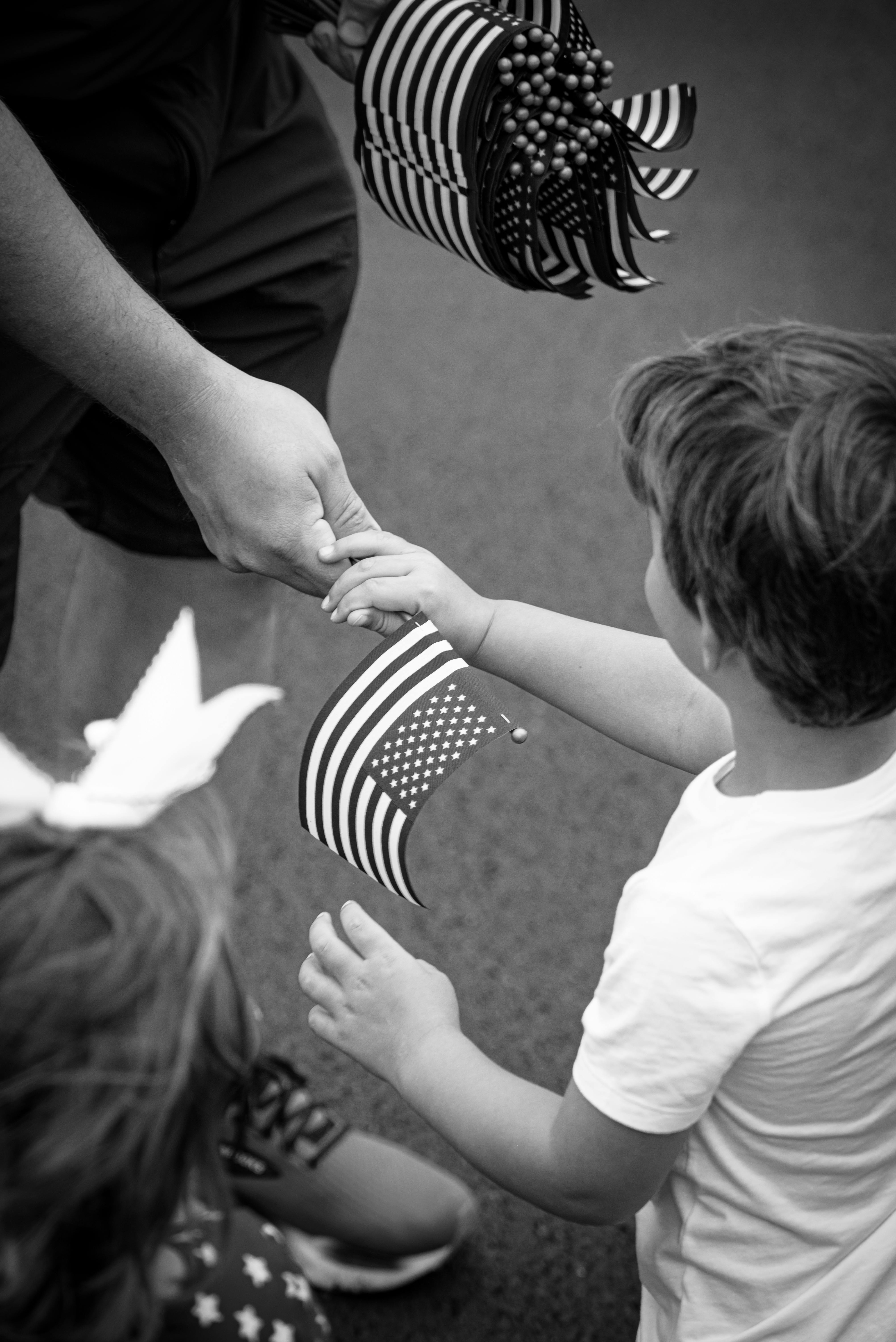 Handing Out USA Flags to Little Kids · Free Stock Photo