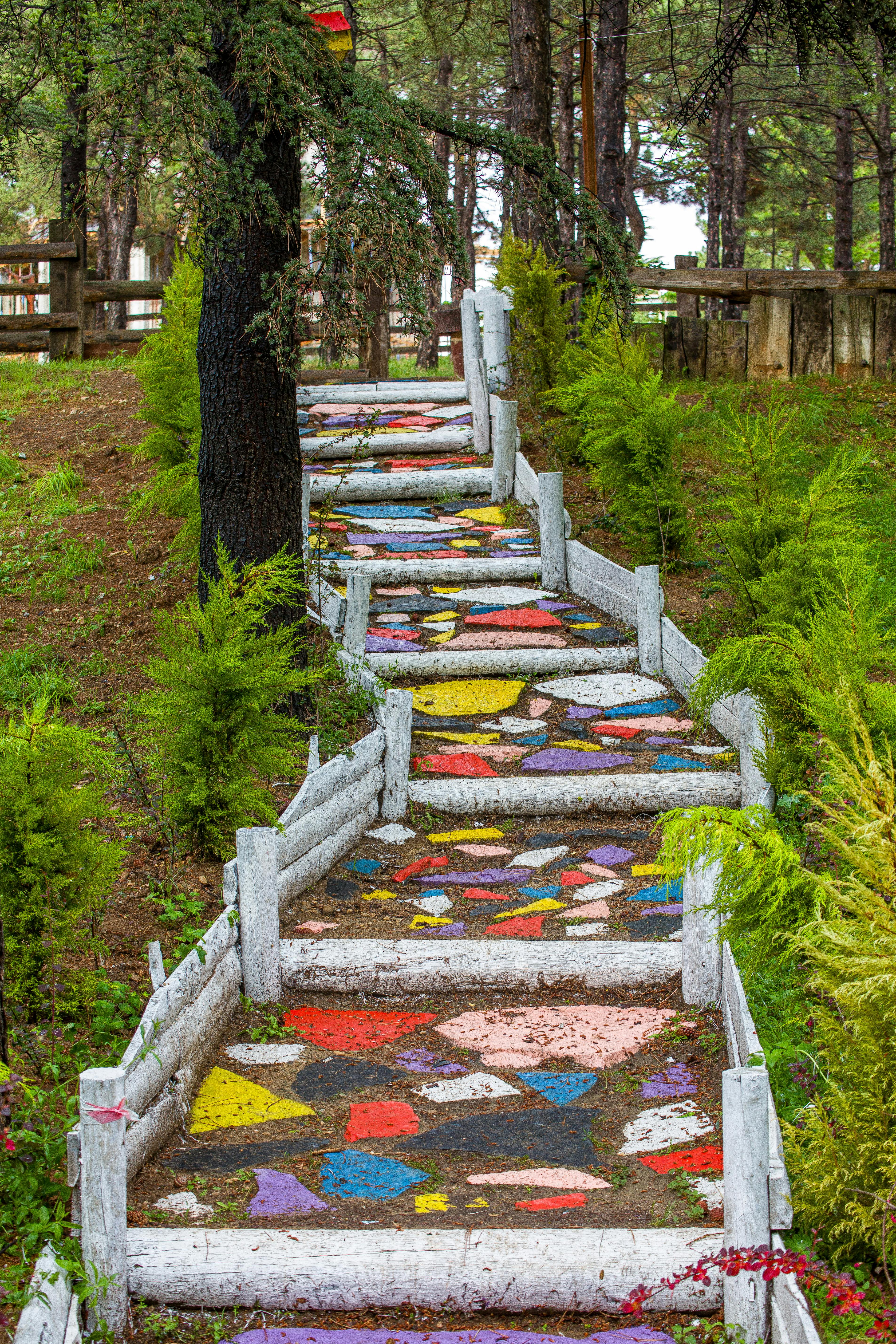 Colorful Path in a Park · Free Stock Photo