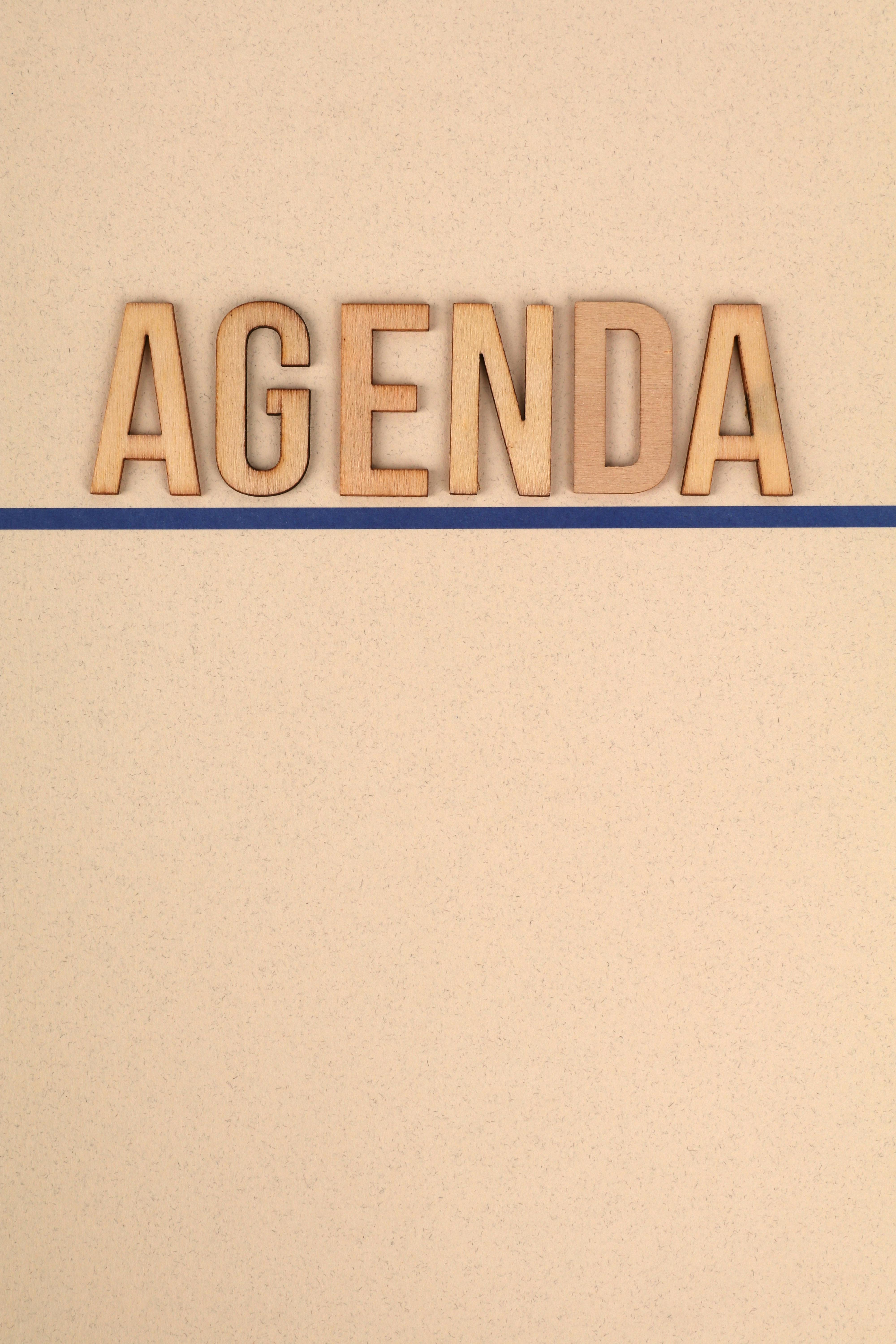 Underline Agenda Word · Free Stock Photo