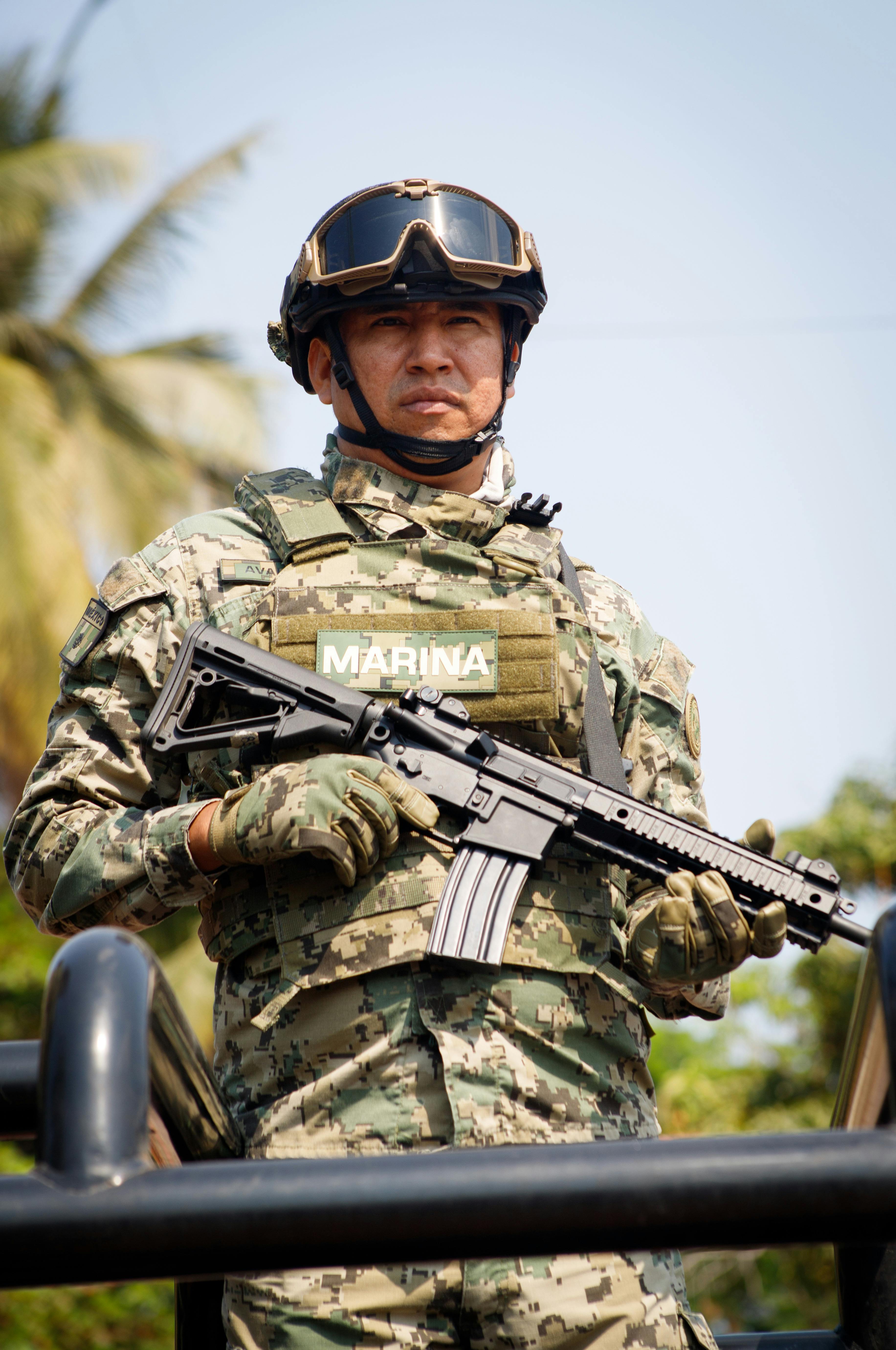Soldier with SMG · Free Stock Photo
