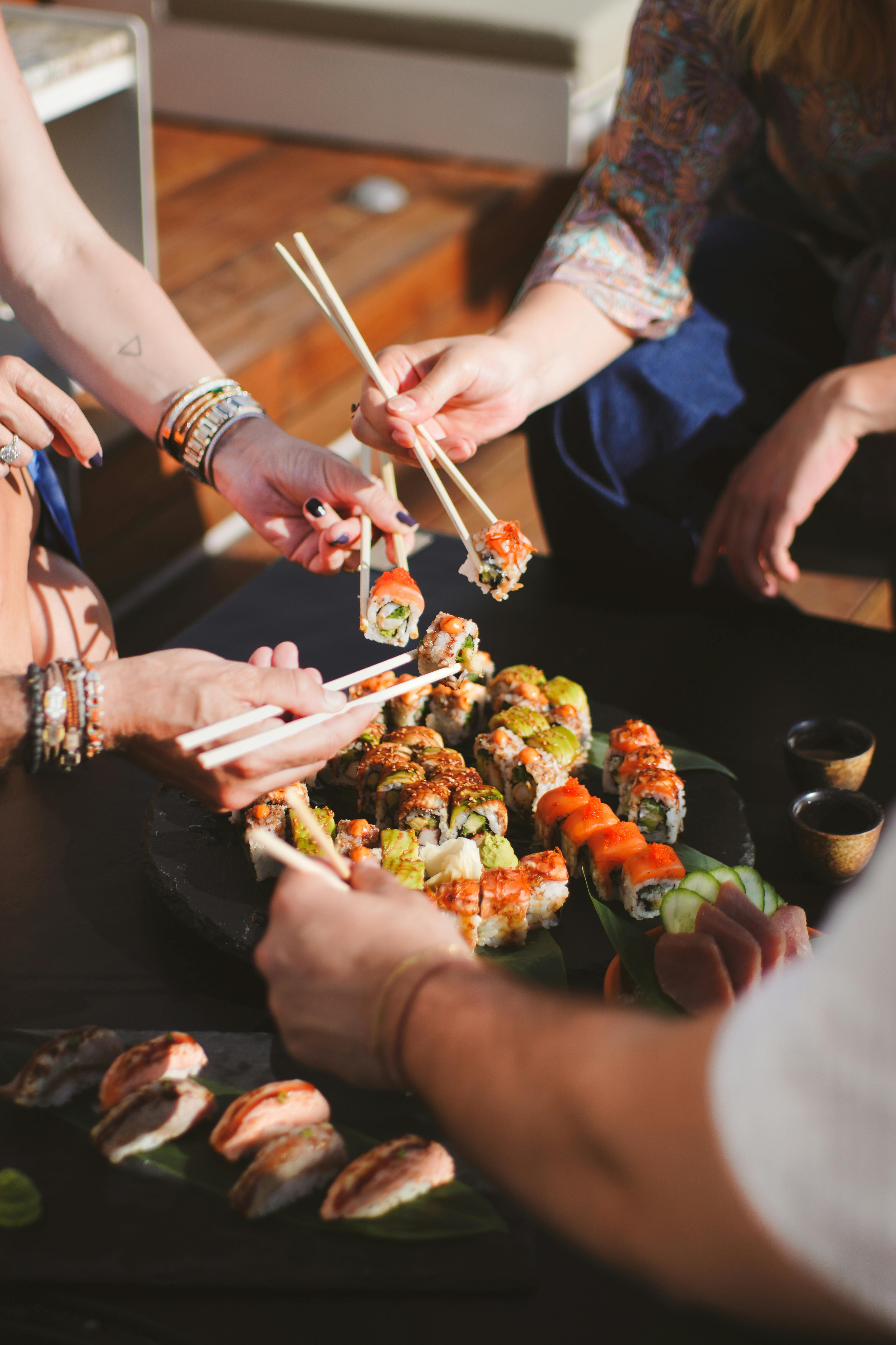 Sushi and Fried Fish · Free Stock Photo