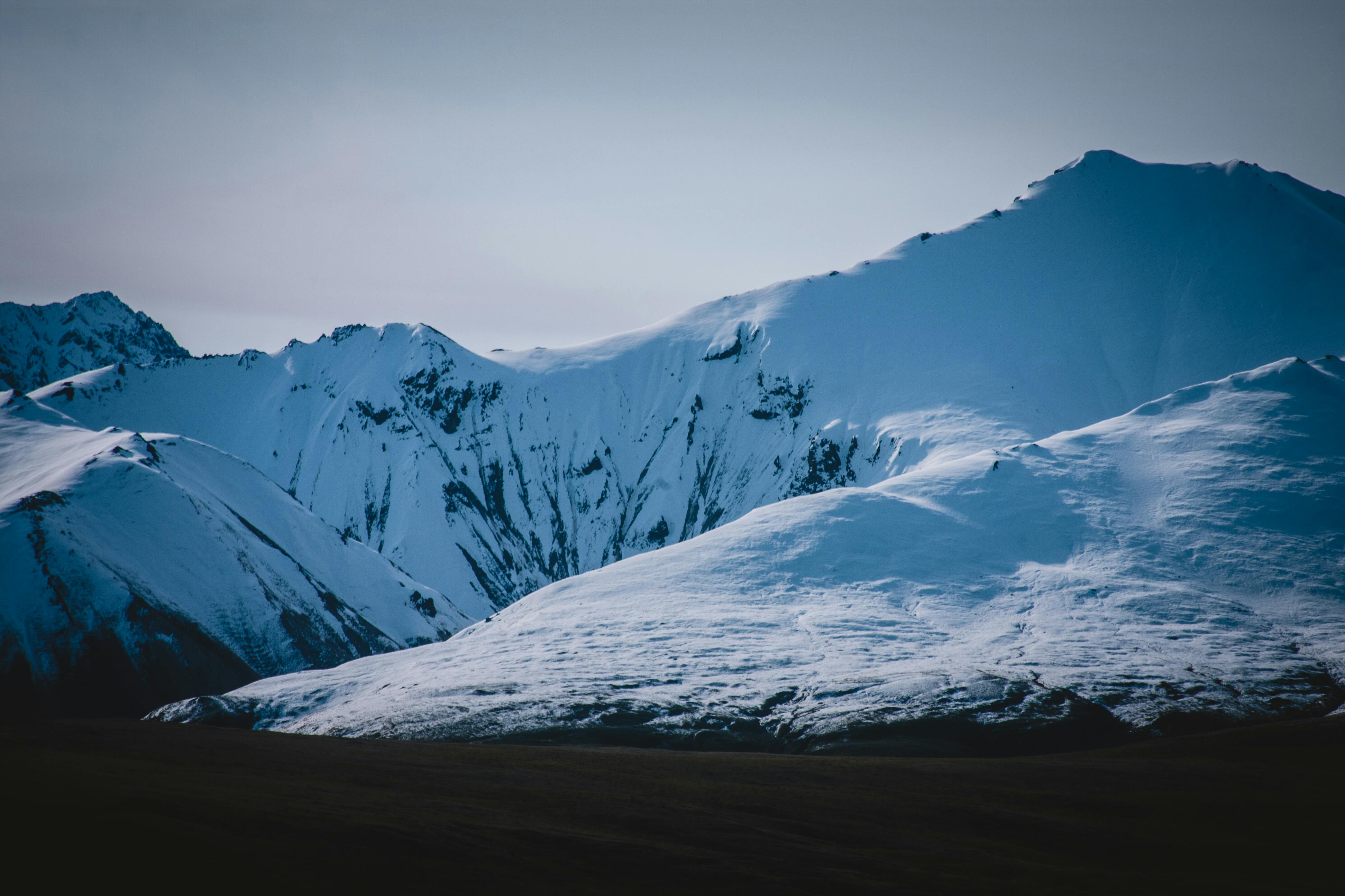 Pristine Alaskan Snowfields at Twilight · Free Stock Photo