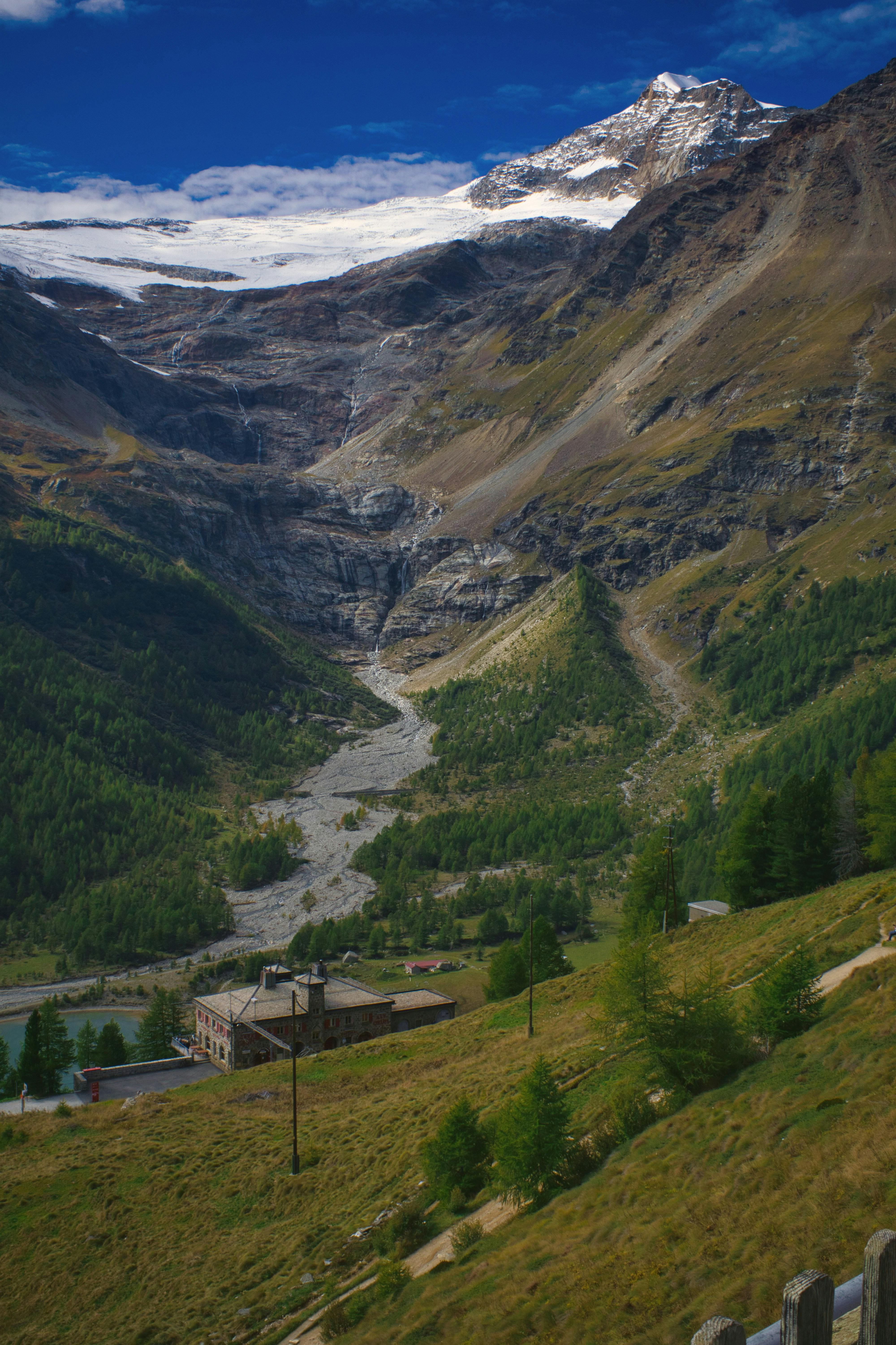 Scenic View of the Valley in the Bernina Range of the Swiss Alps · Free ...
