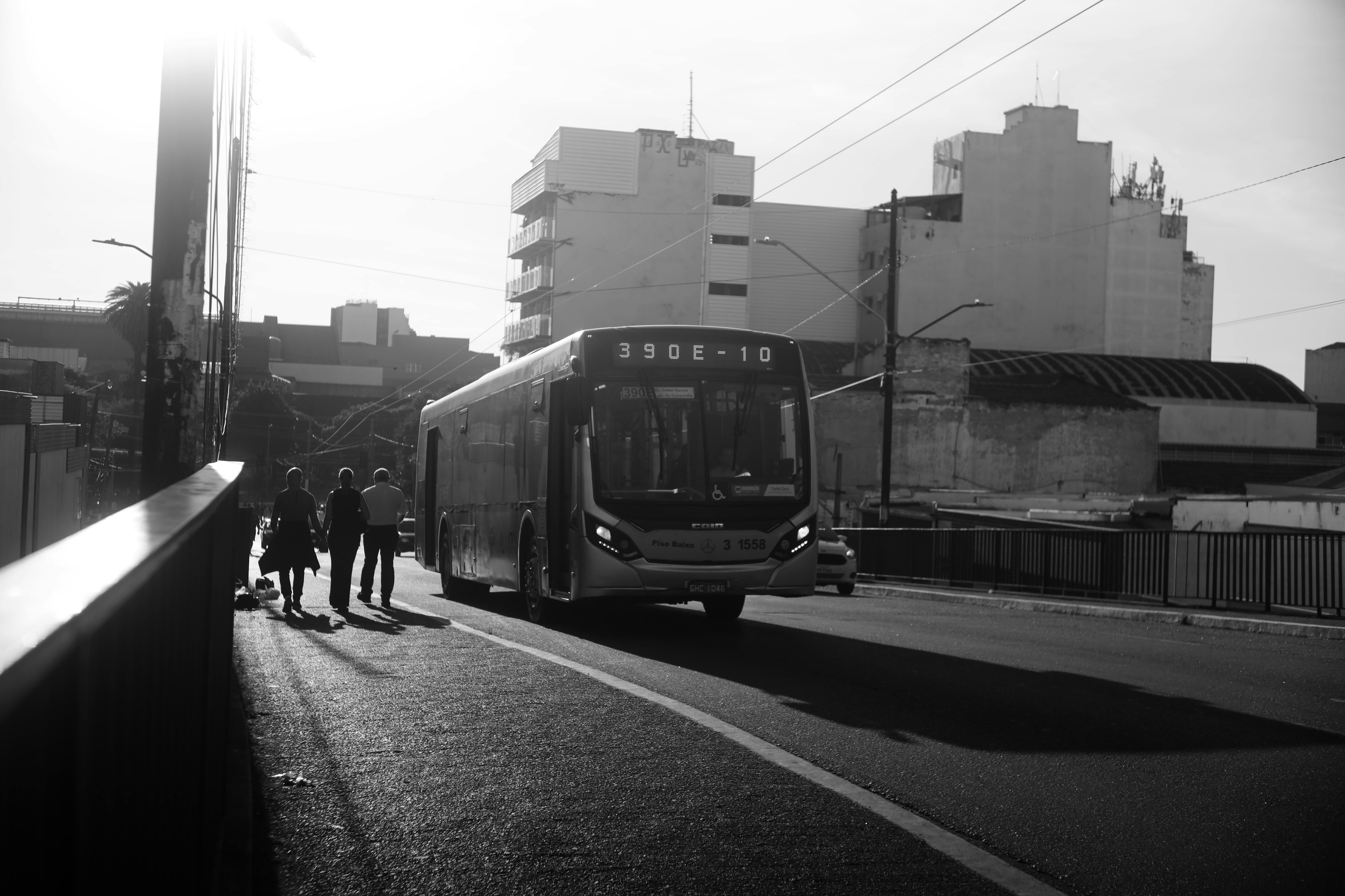 Bus on Bridge in Downtown · Free Stock Photo