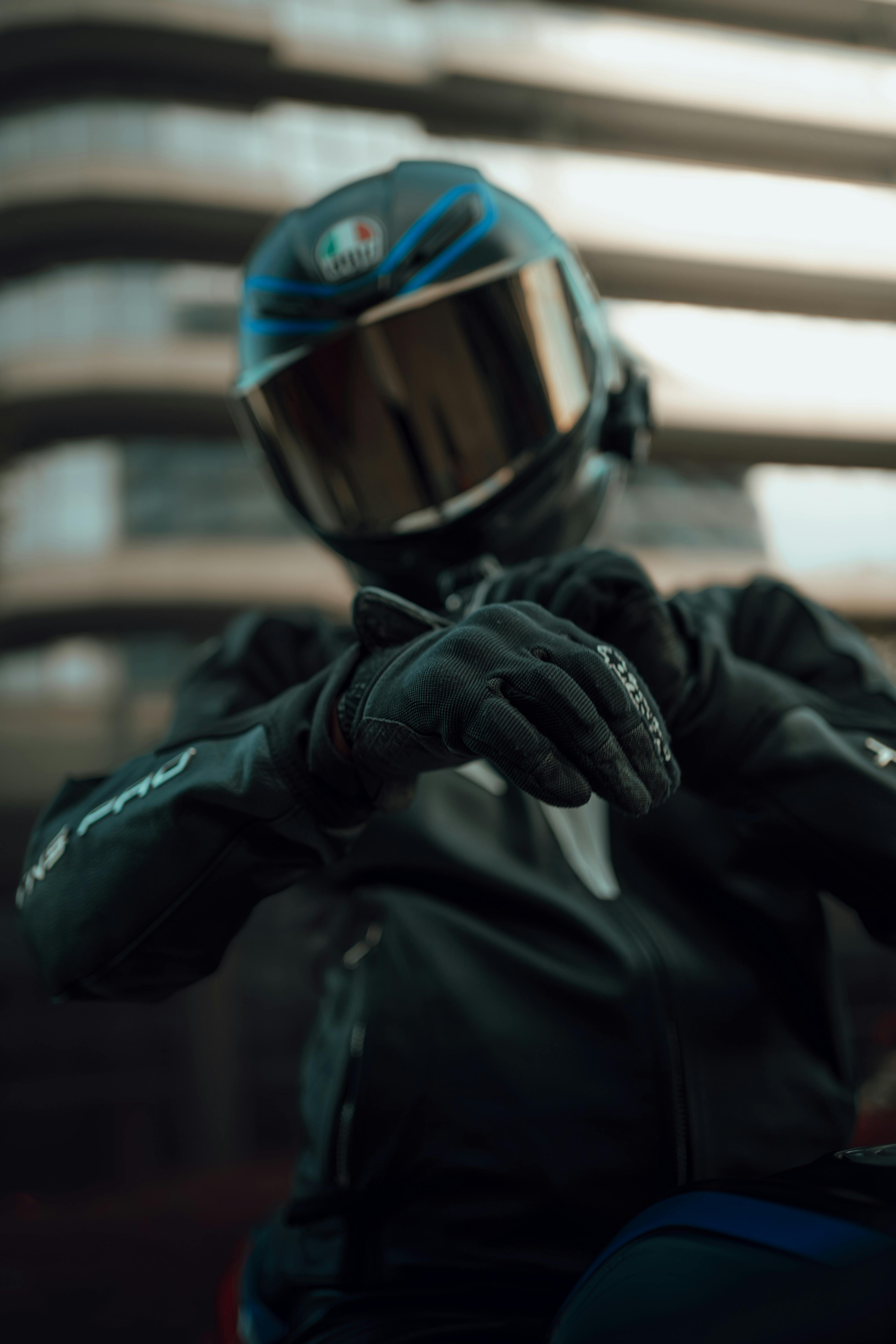 Person Posing in a Helmet · Free Stock Photo