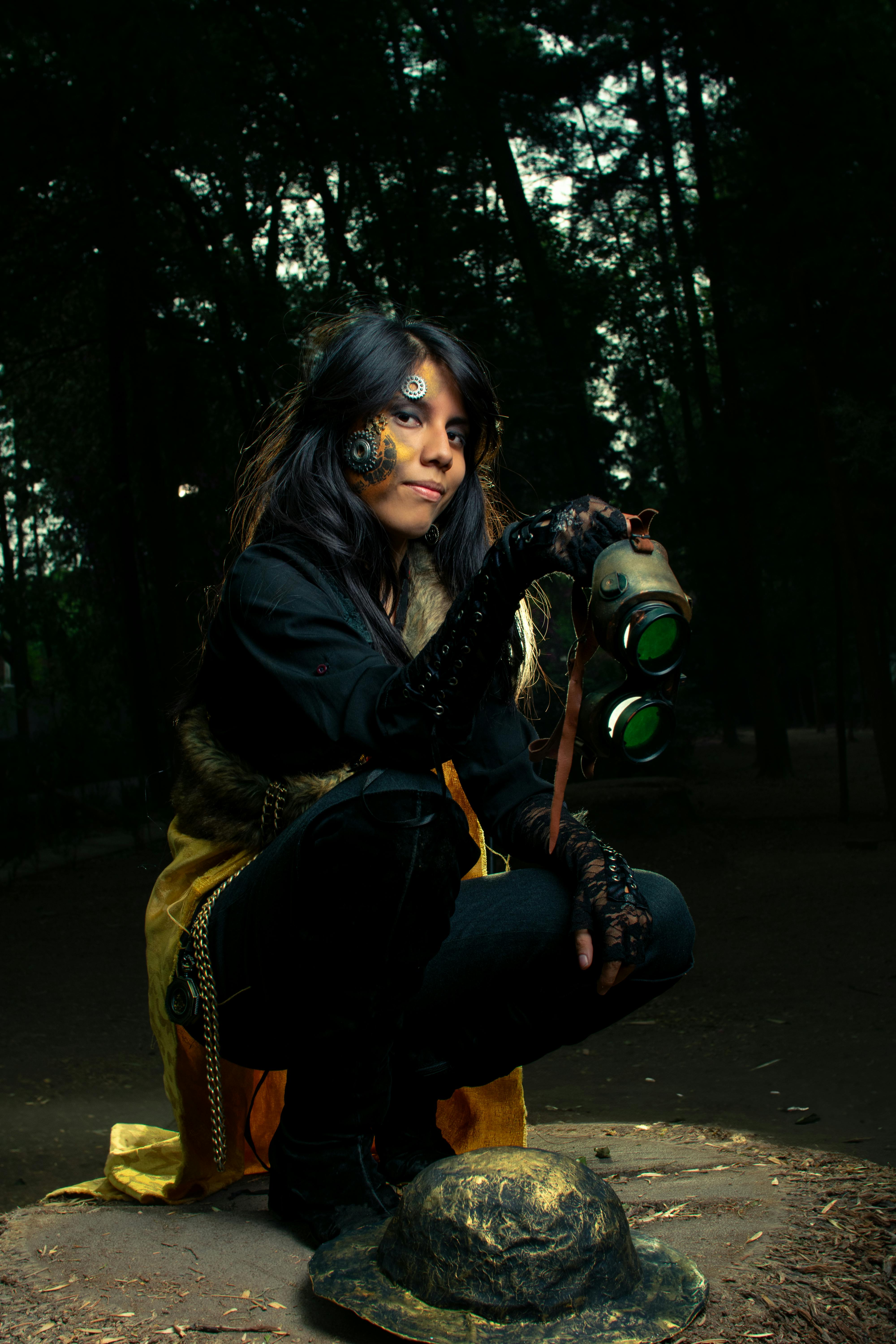A Woman Posing in a Steampunk Costume · Free Stock Photo