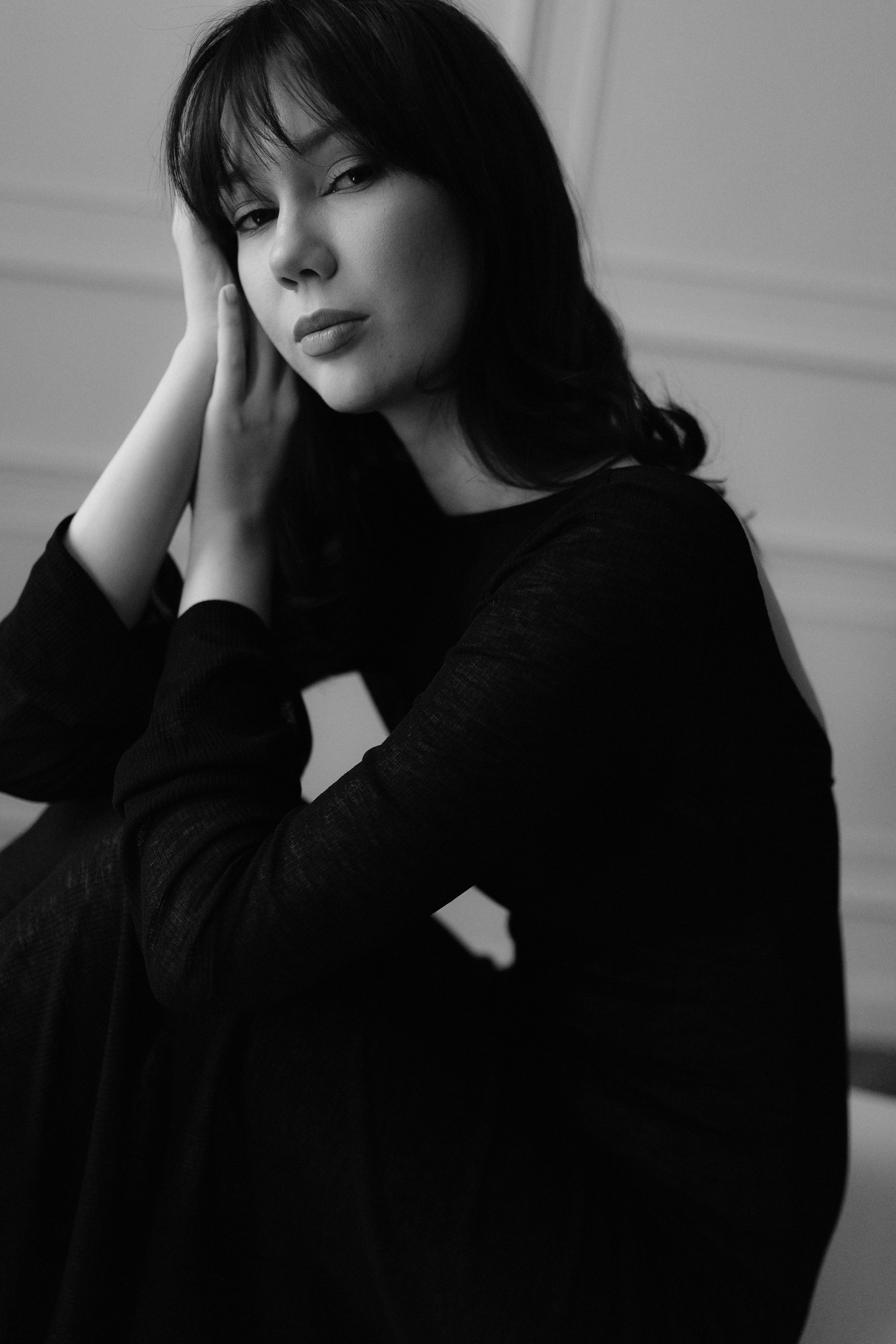 Portrait of Sitting Woman in Dress · Free Stock Photo