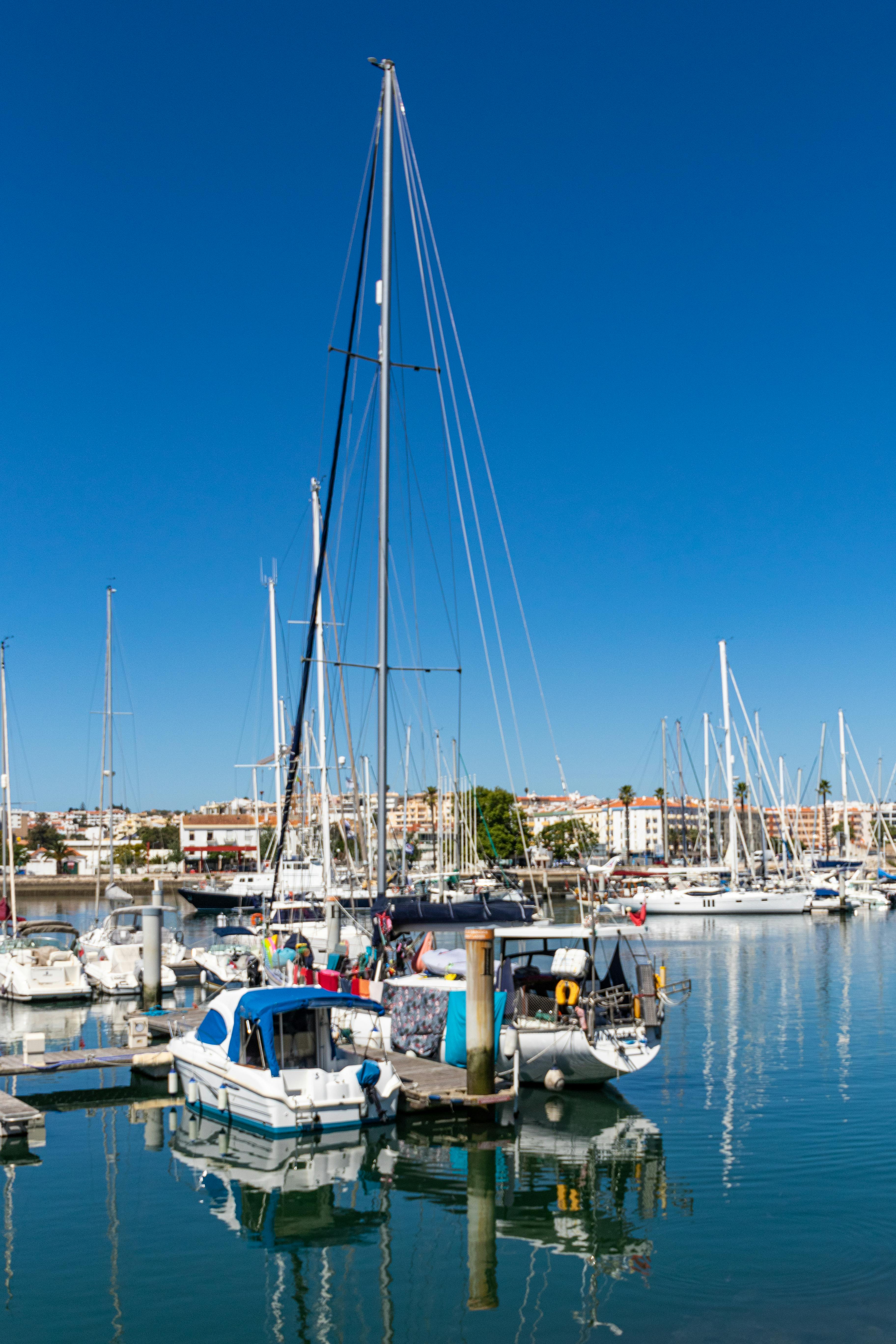 Photo of Sail Boats Docked on Marina · Free Stock Photo