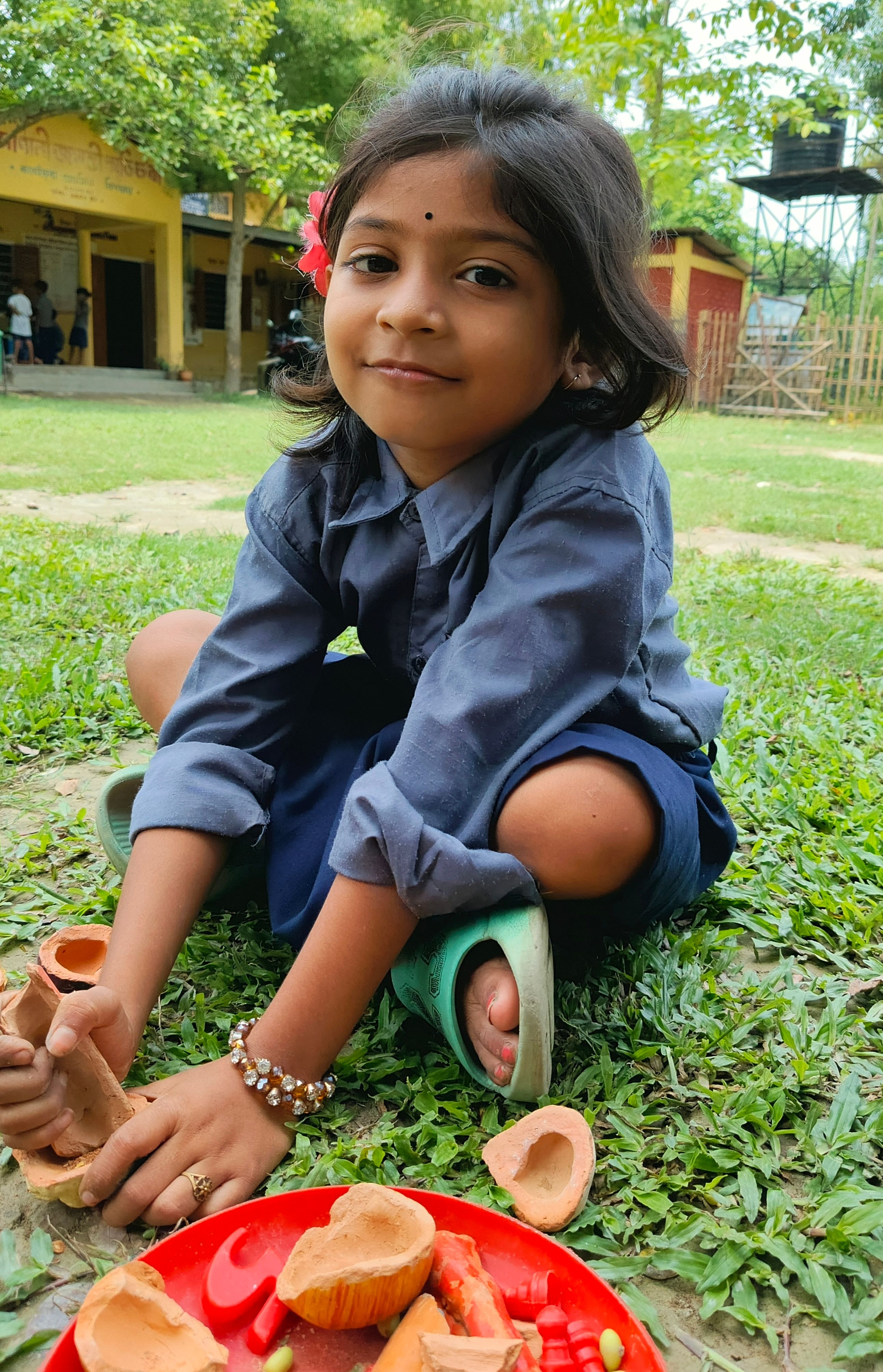 Girl Playing with Clay Pieces · Free Stock Photo