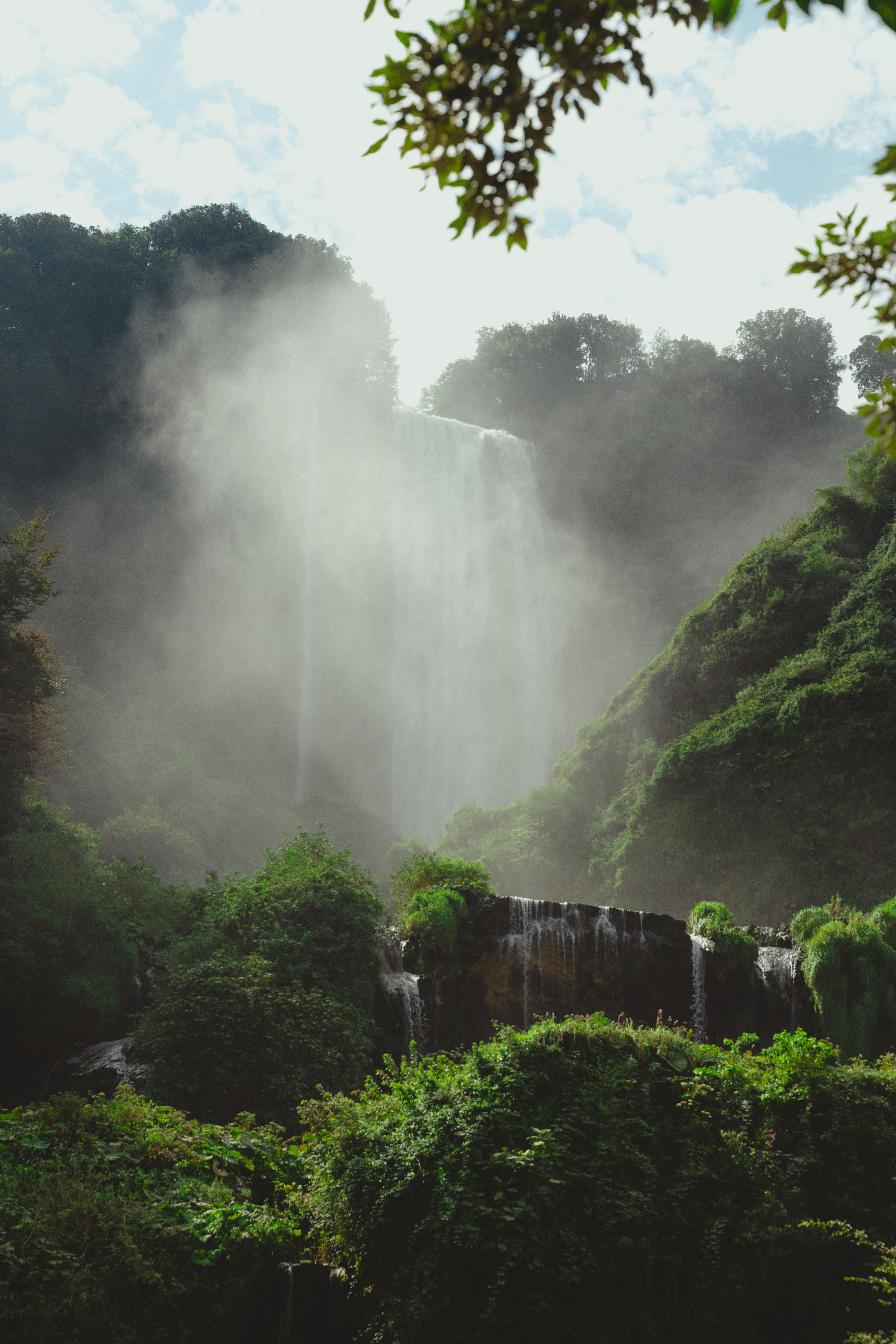 Steam over Waterfall in Forest · Free Stock Photo