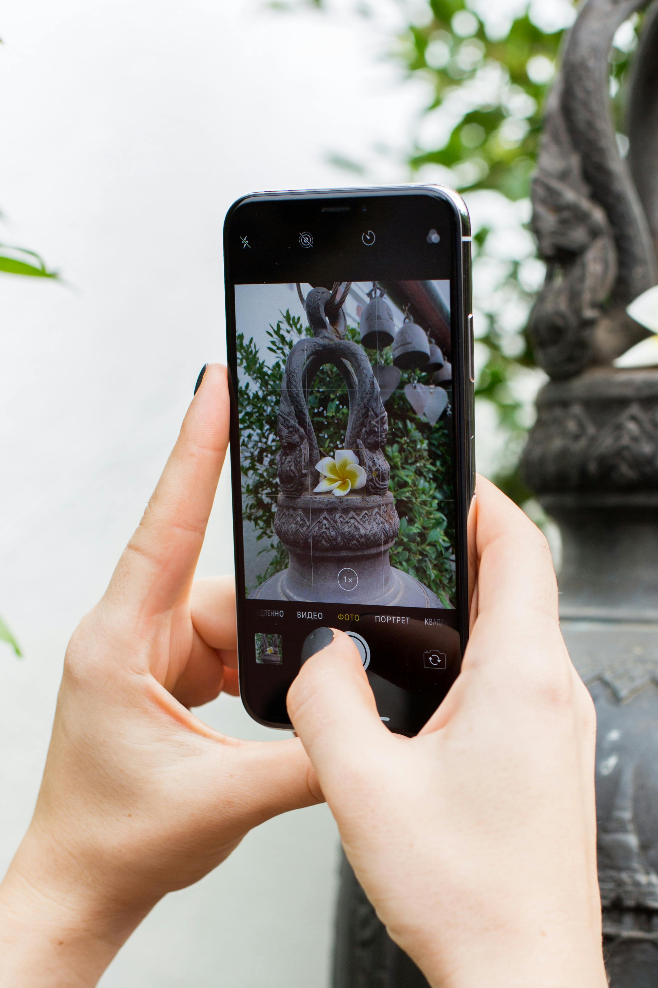 Person Taking Photo Using Smartphone · Free Stock Photo