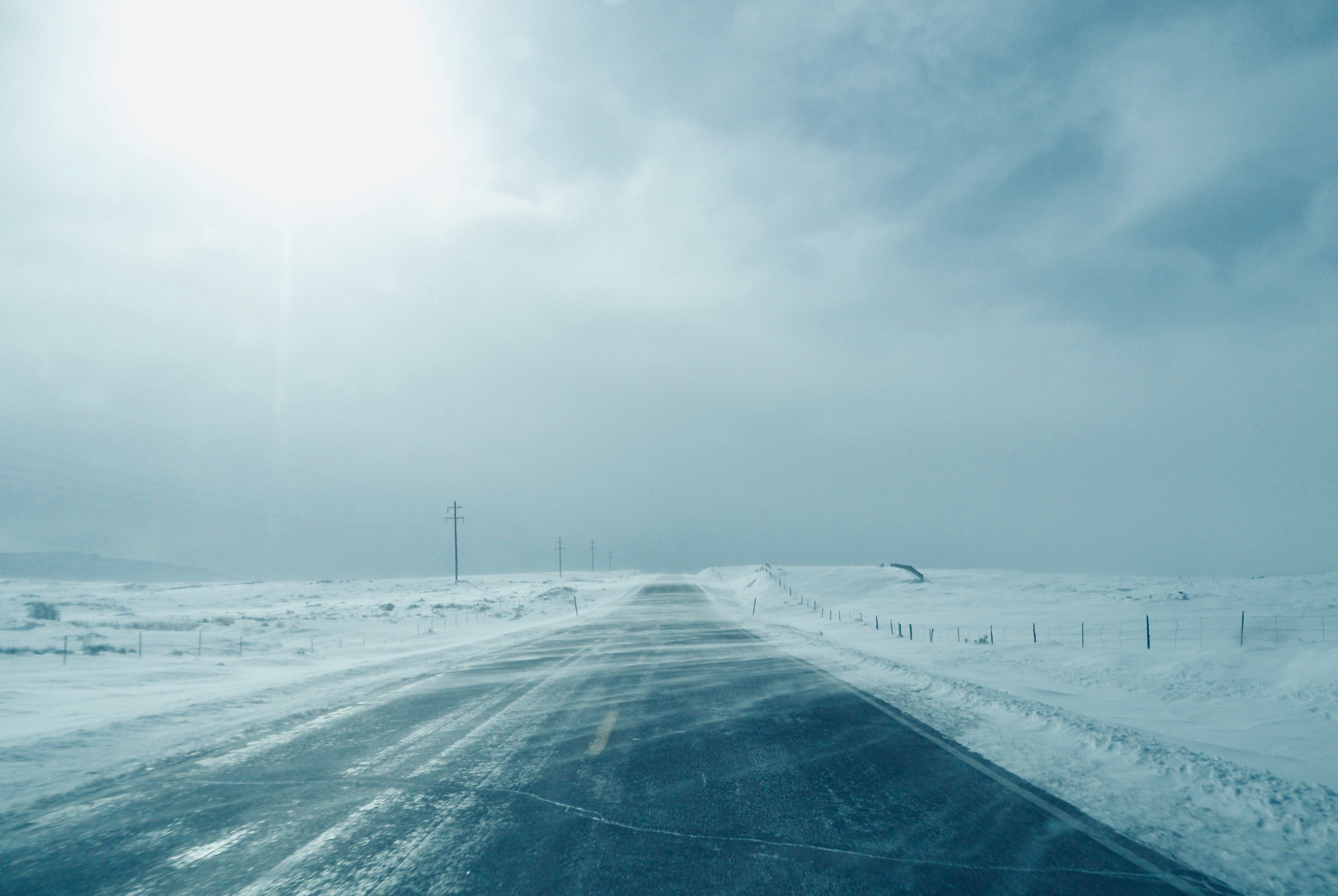 Empty Road in Snow in Winter · Free Stock Photo
