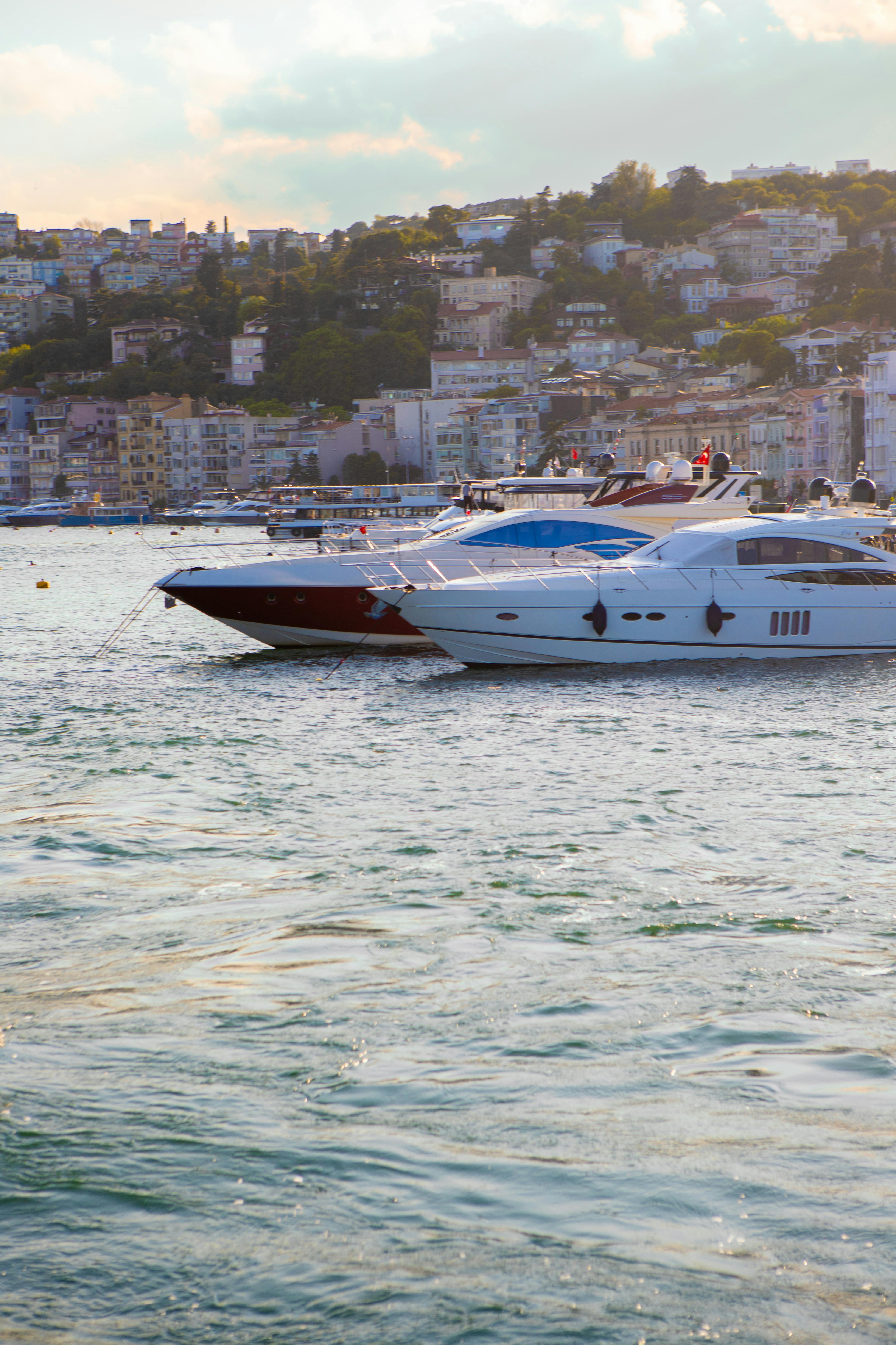 Luxury Motorboats Moored in Istanbul · Free Stock Photo