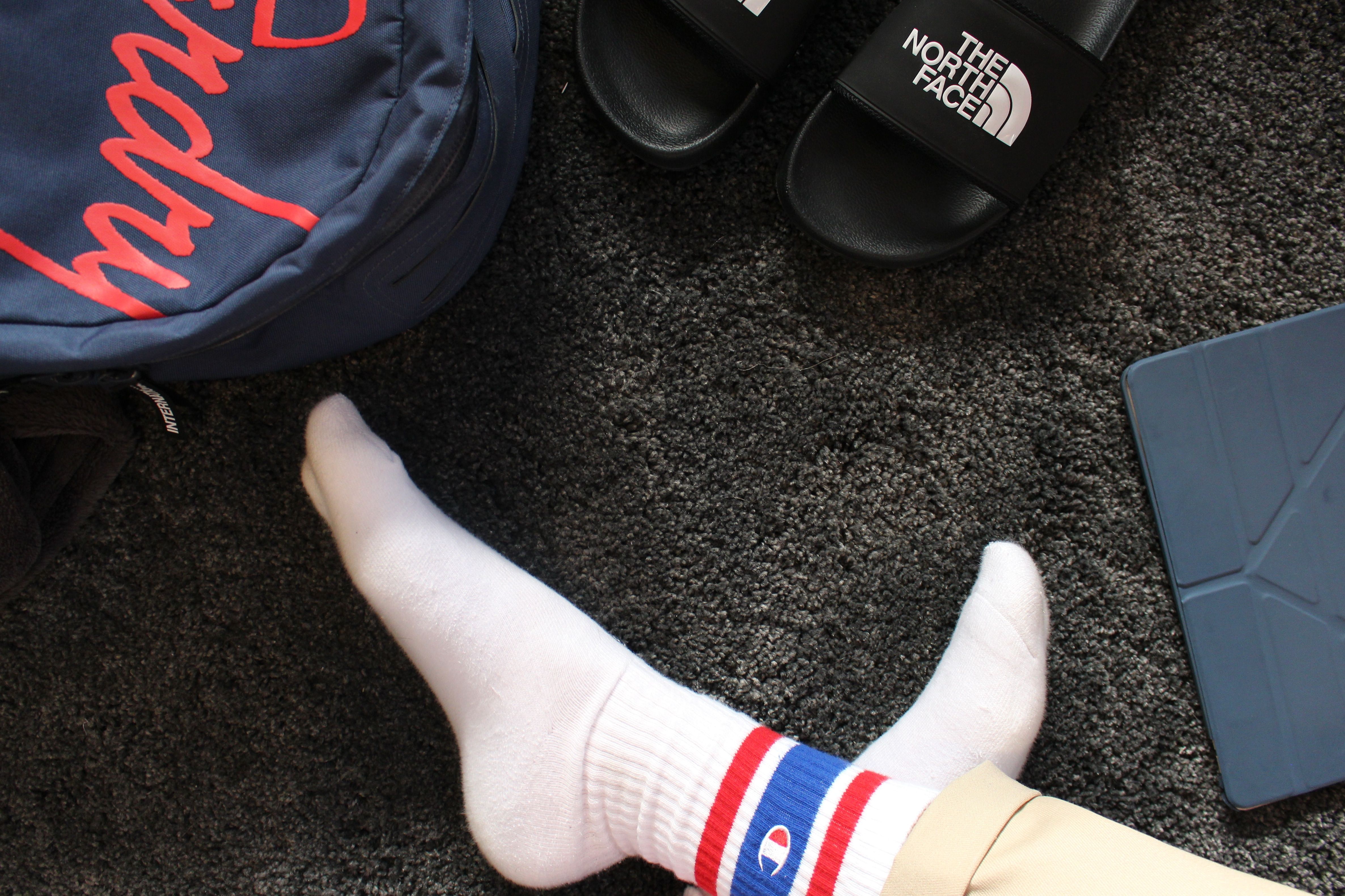 Pair of White Champion Socks · Free Stock Photo