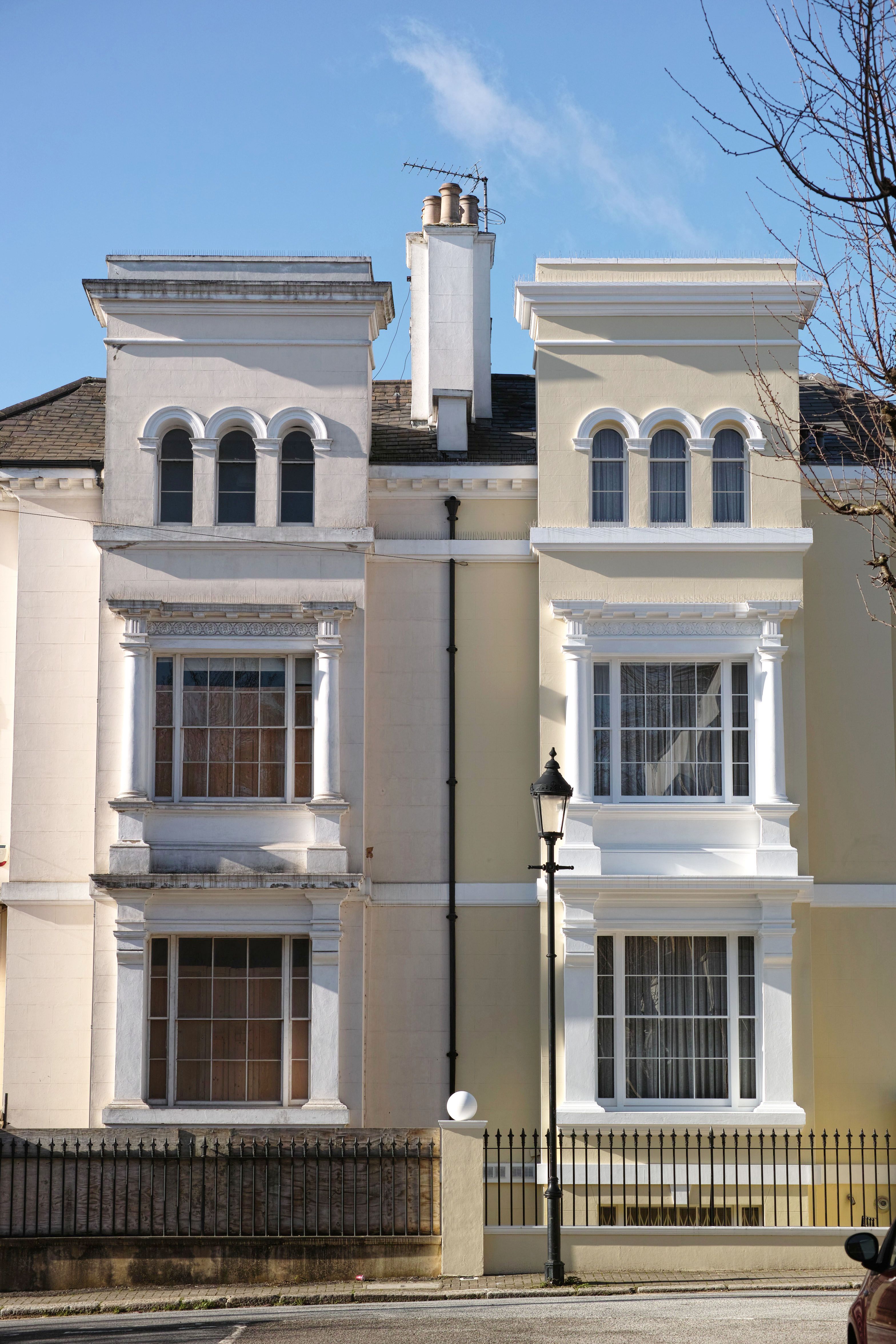 Facade of Residential Building with Columns · Free Stock Photo