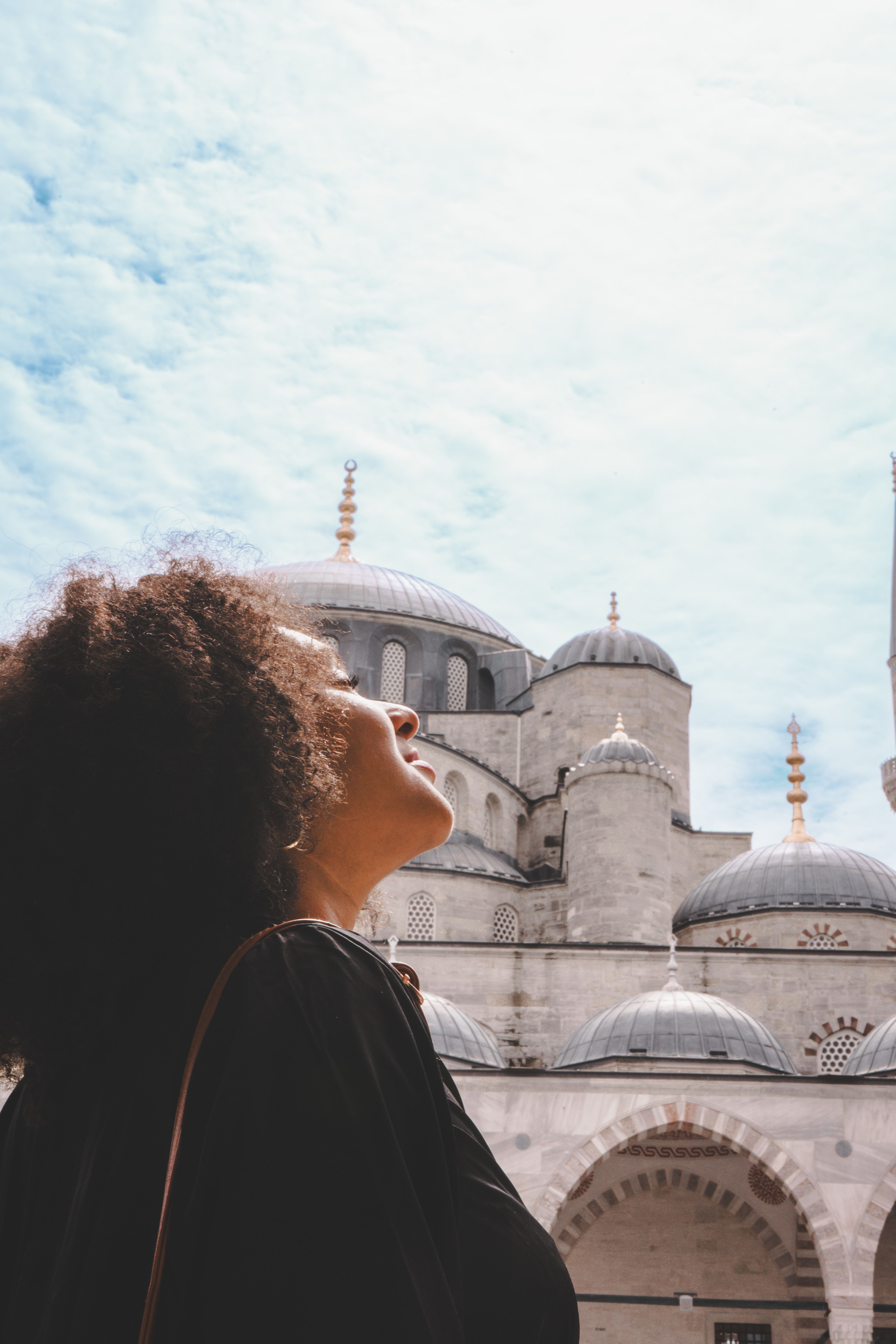 Woman near Mosque in Istanbul · Free Stock Photo