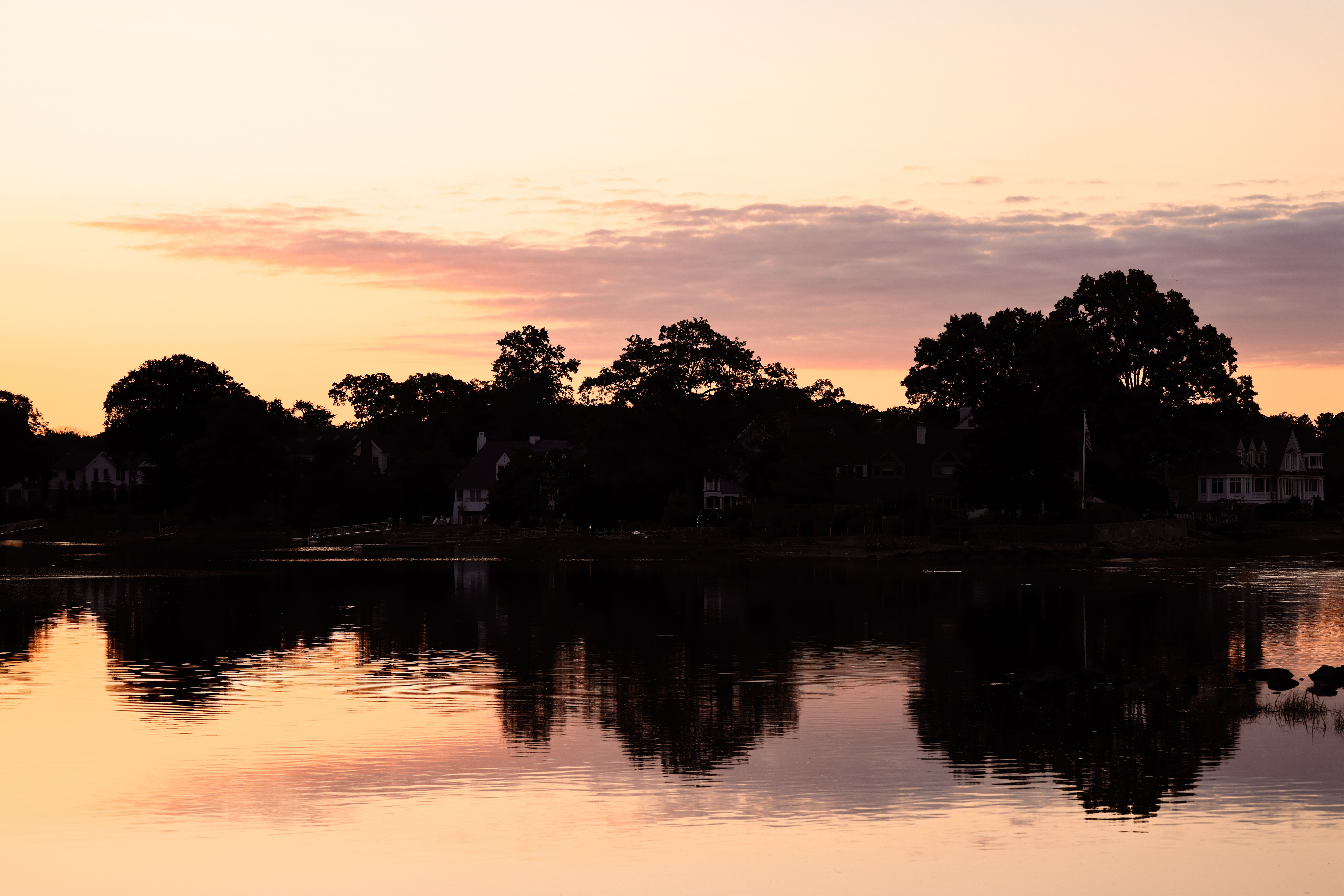 Trees and Lake in Countryside at Sunset · Free Stock Photo
