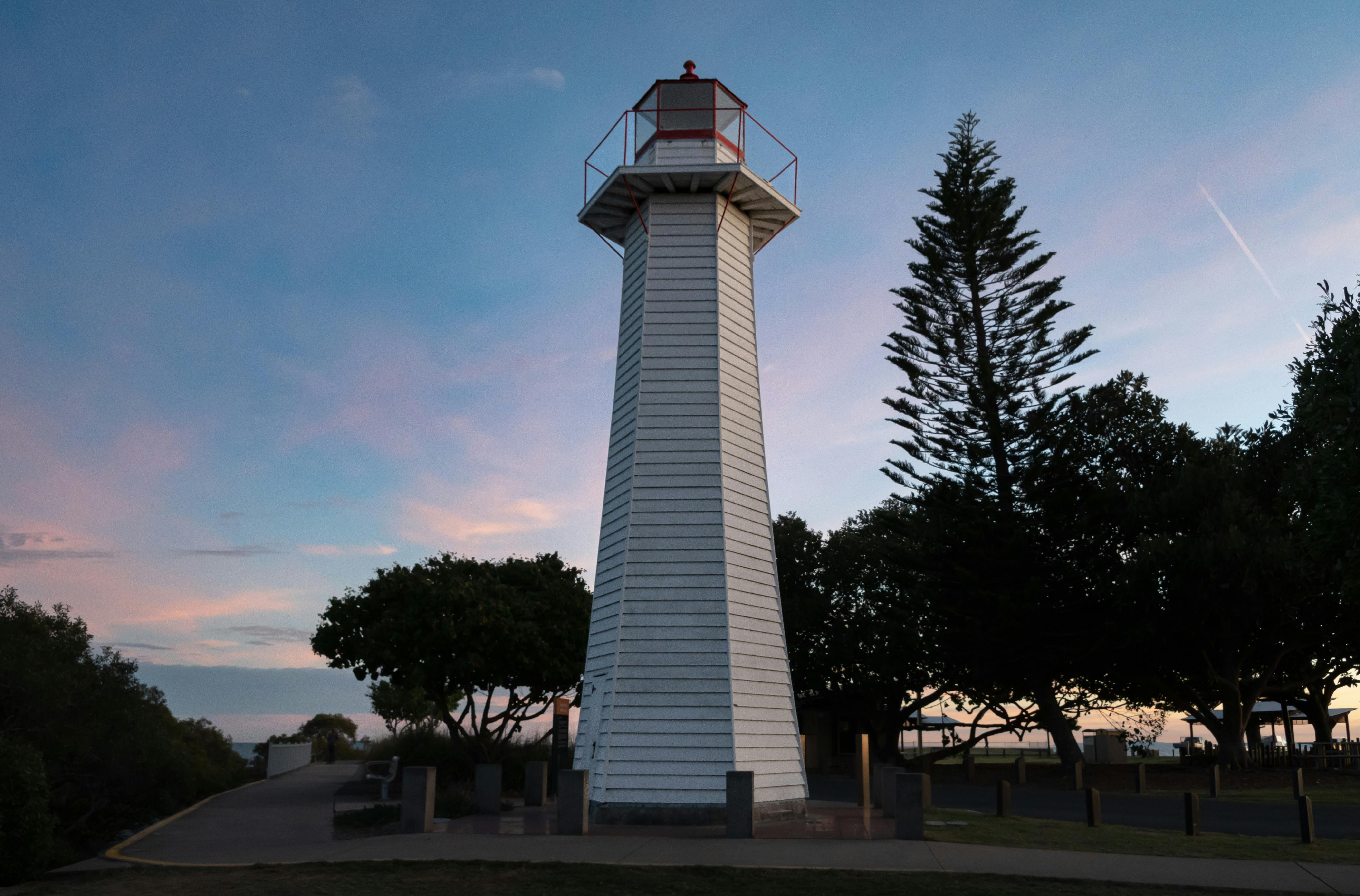 White Lighthouse During Sunset · Free Stock Photo