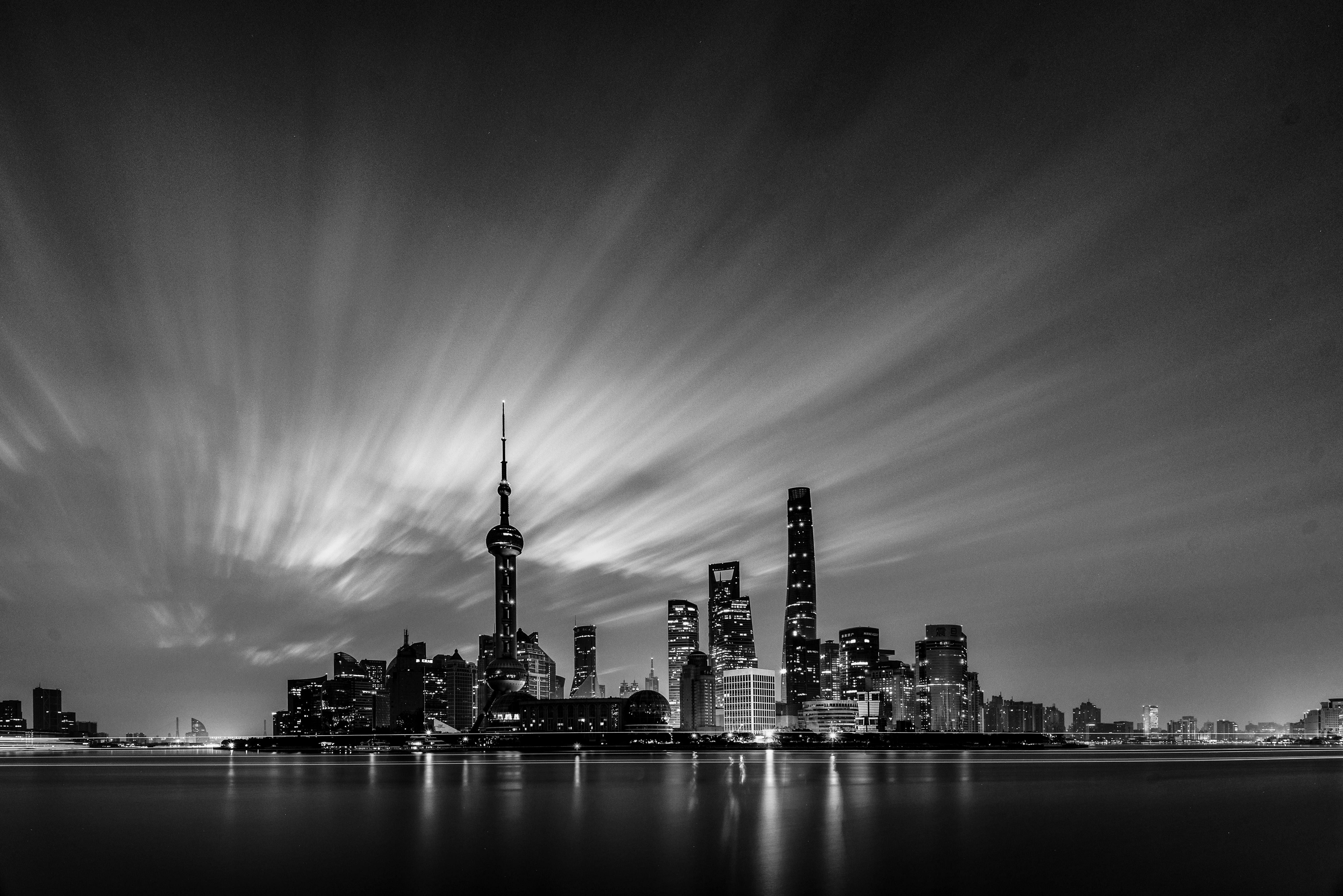 Gray Scale Photo of City · Free Stock Photo