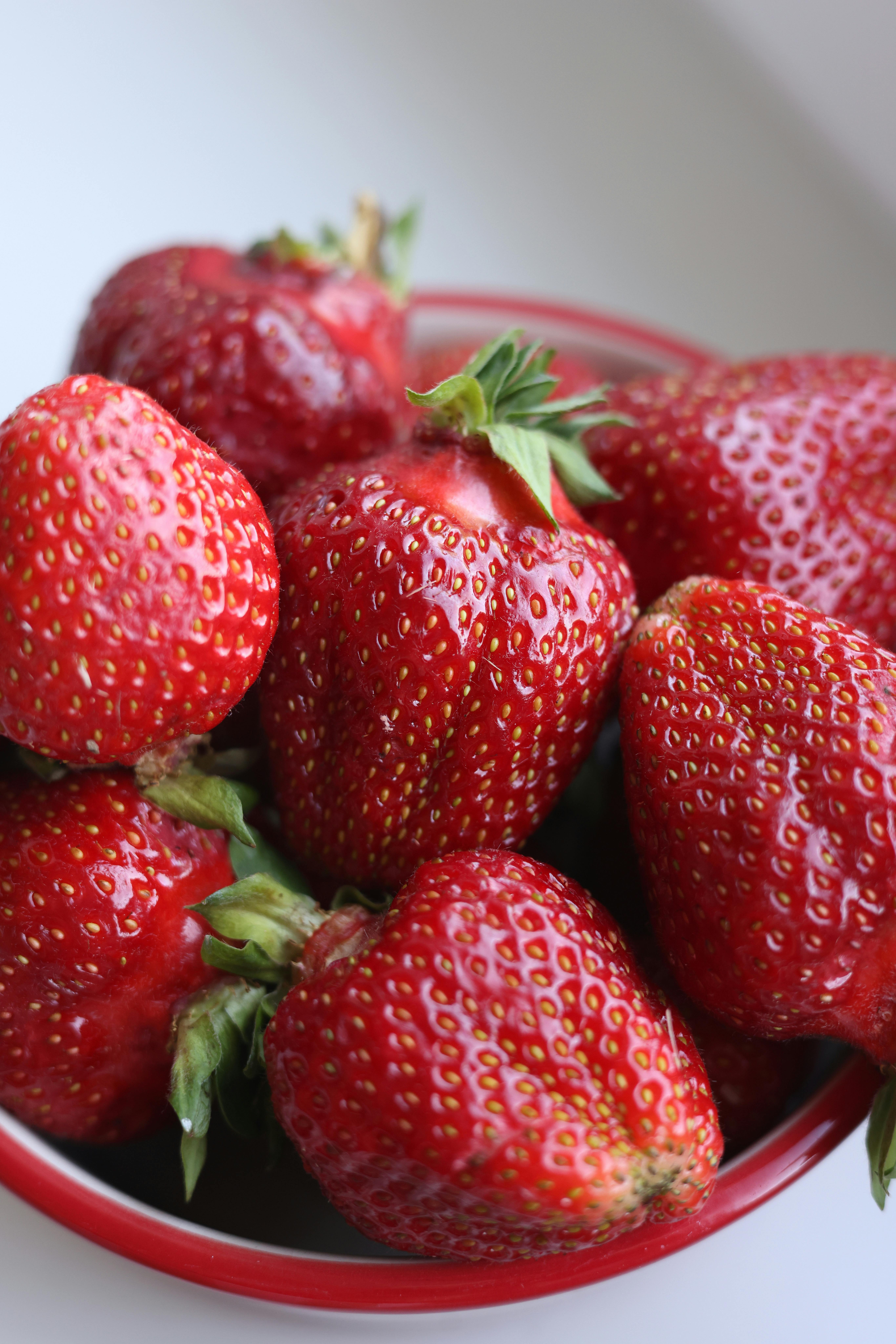 Close-up of Strawberries in Bowl · Free Stock Photo