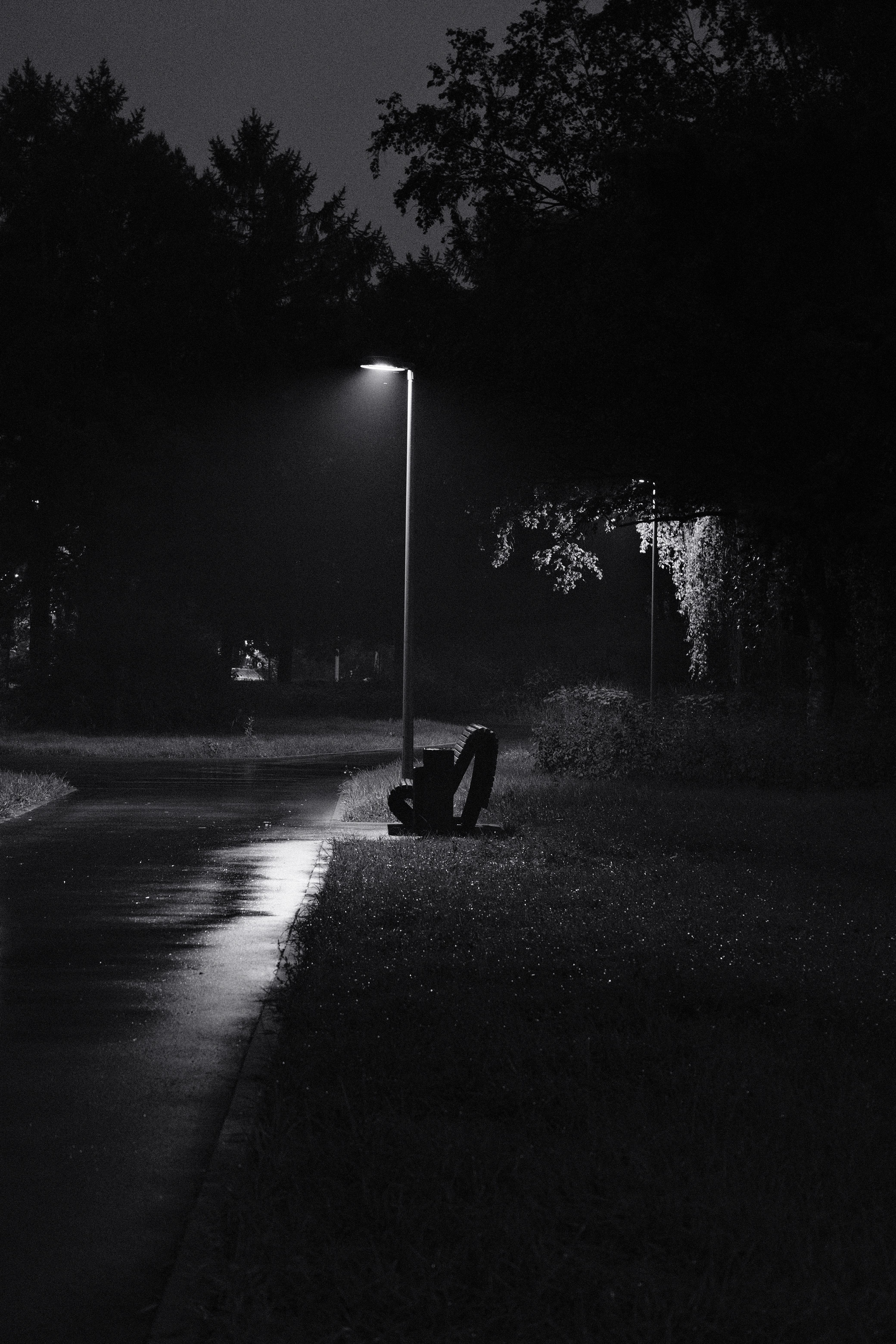 Lighted Street Lamp Post during Night Time · Free Stock Photo