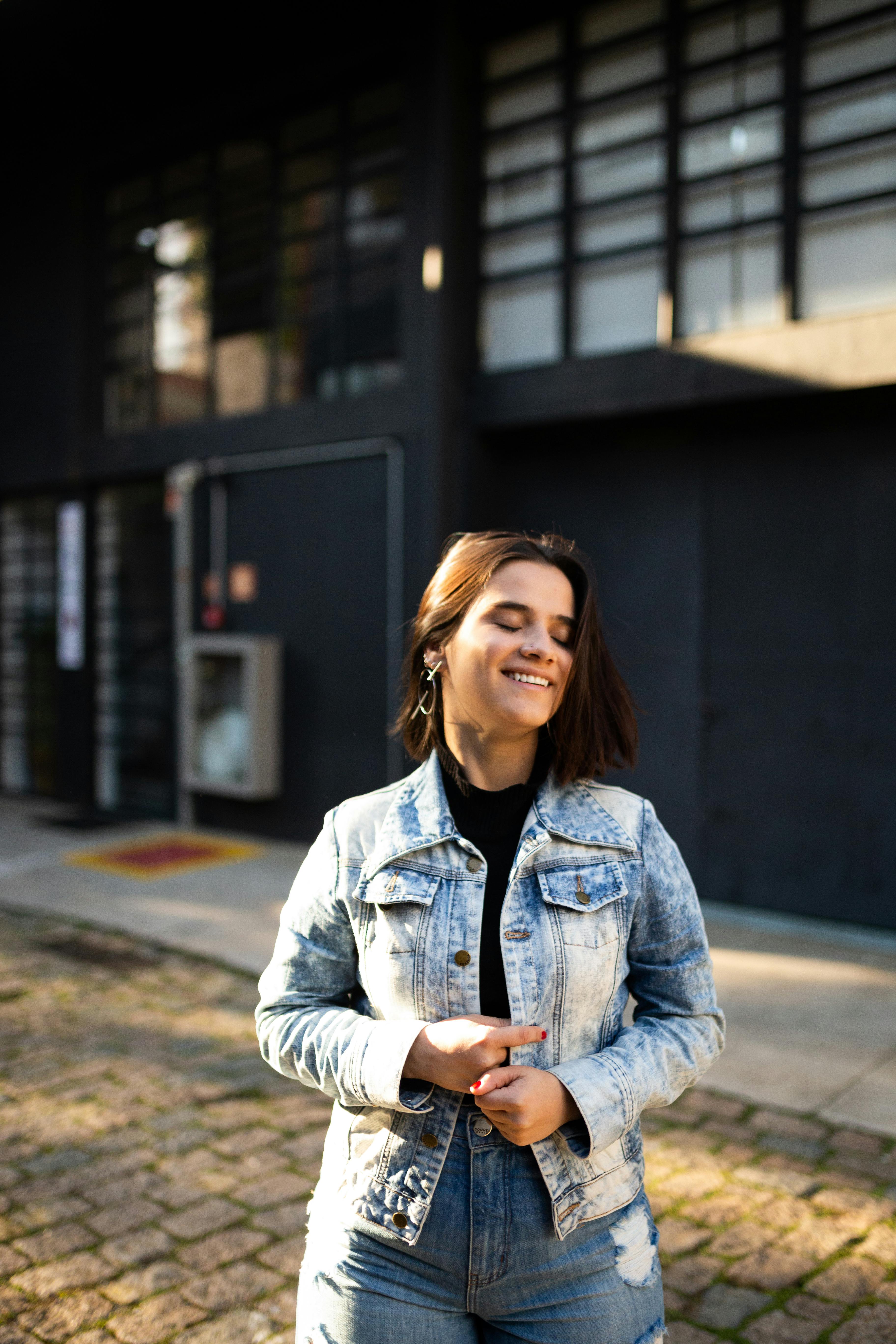 Photo Of Woman Wearing Denim Jacket · Free Stock Photo