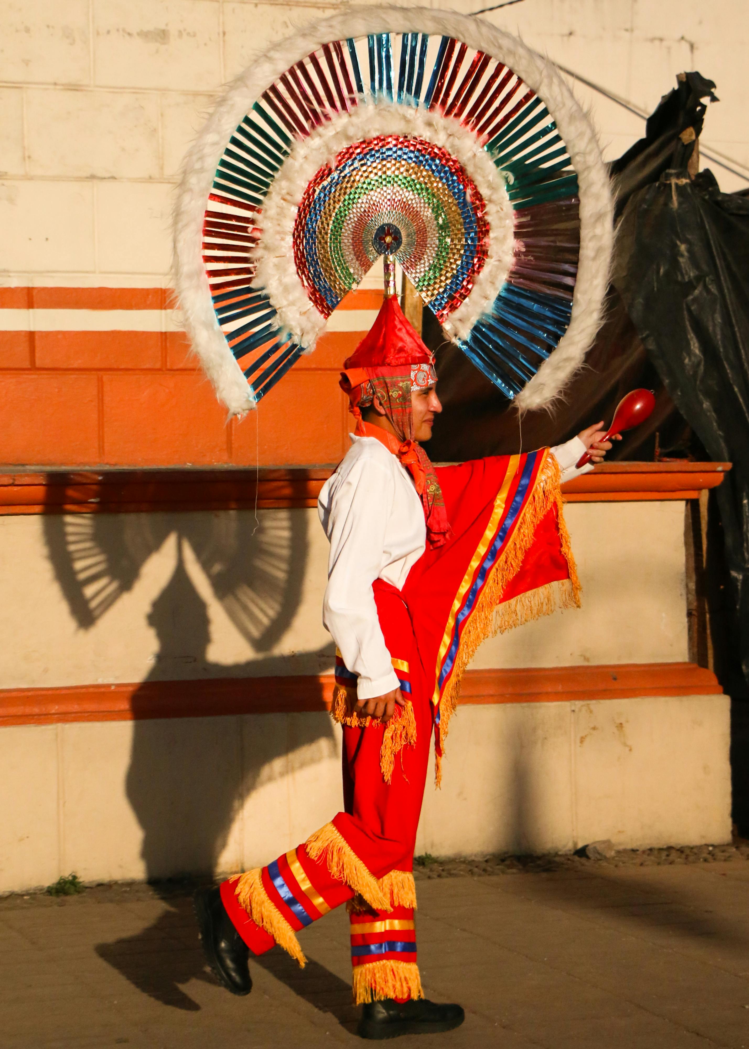 Man in Traditional Clothing and Plume Walking in Festival · Free Stock ...