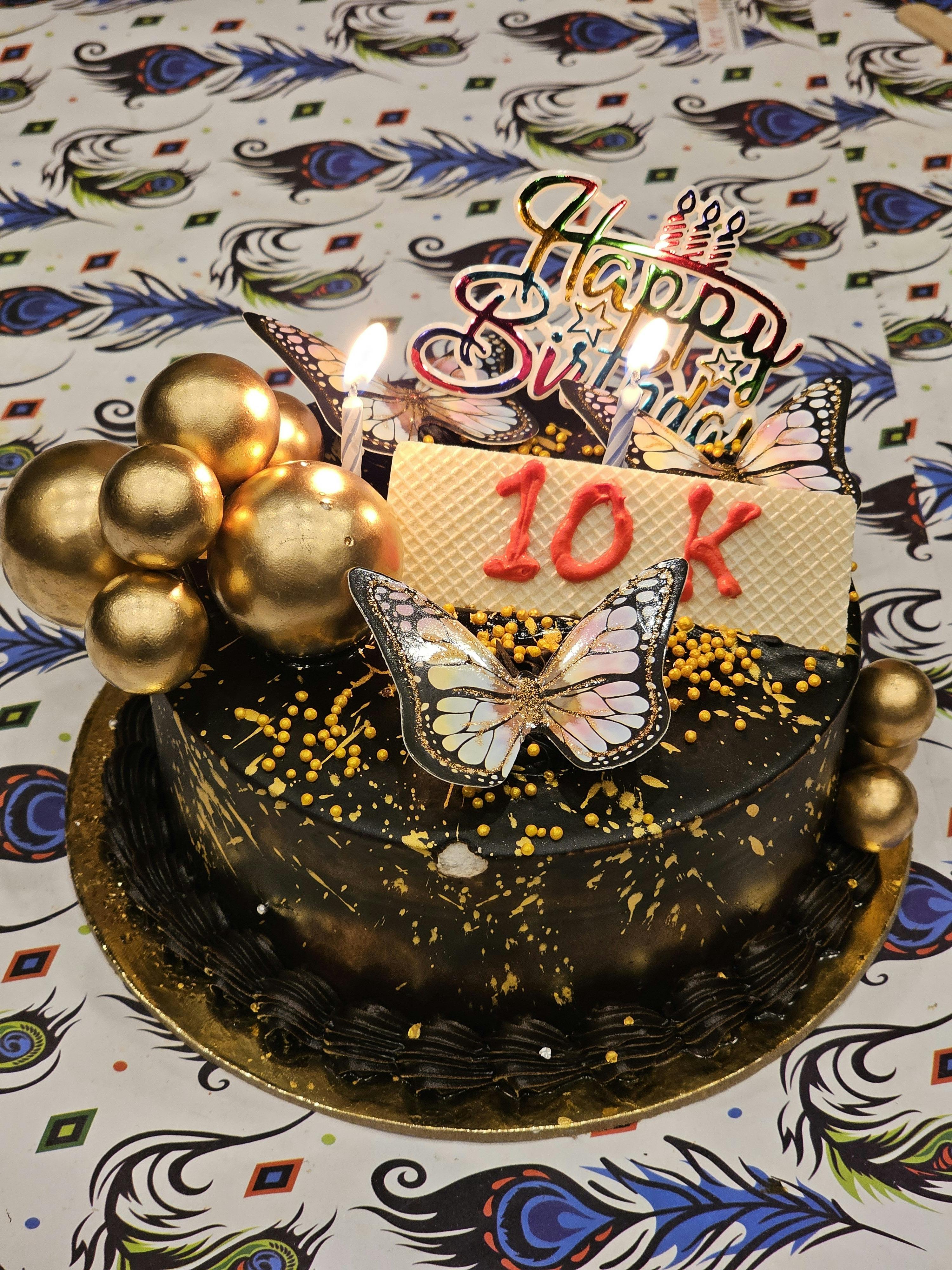 Birthday Cake on Table · Free Stock Photo