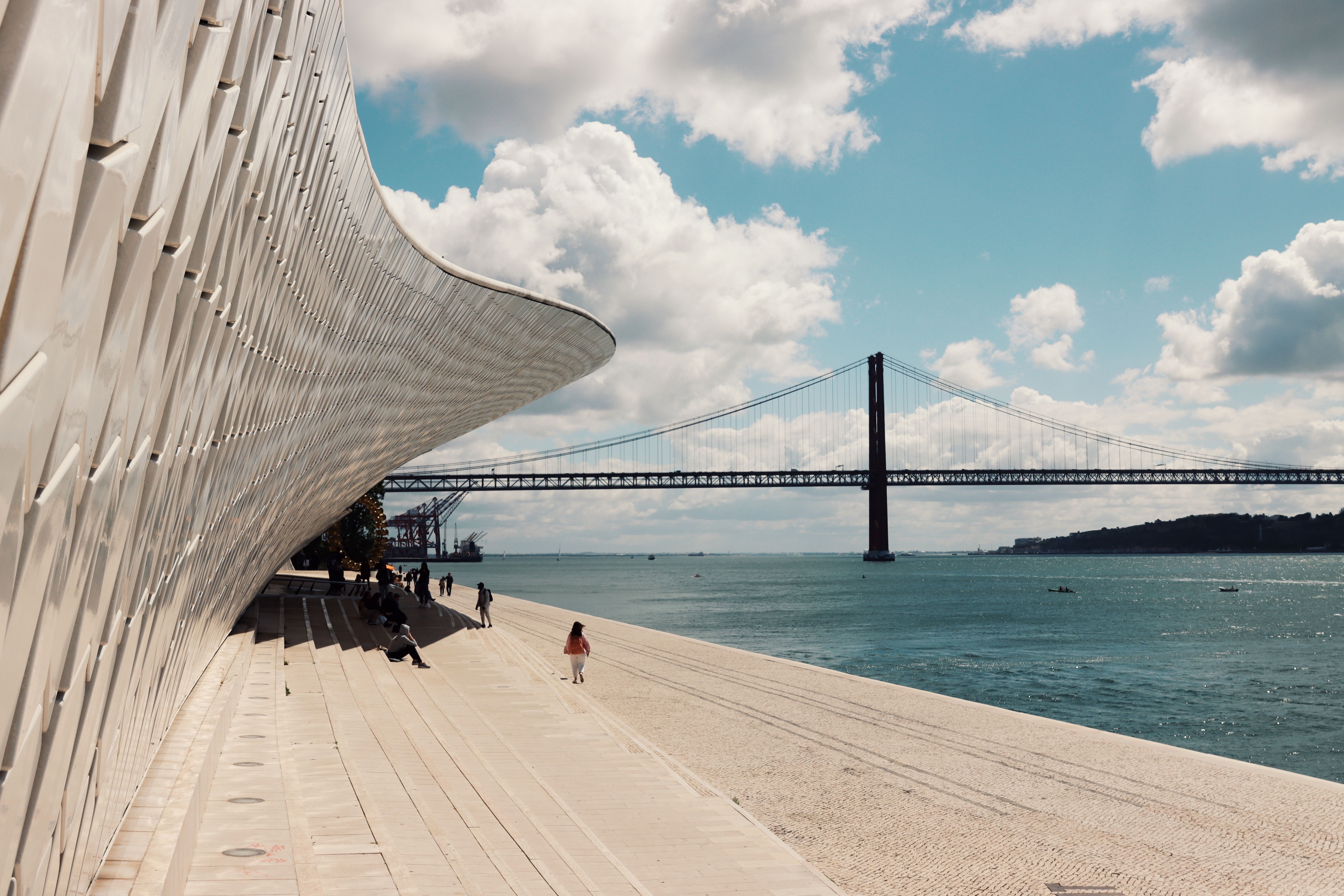 25th of April Bridge in Lisbon from the Promenade by the MAAT · Free ...