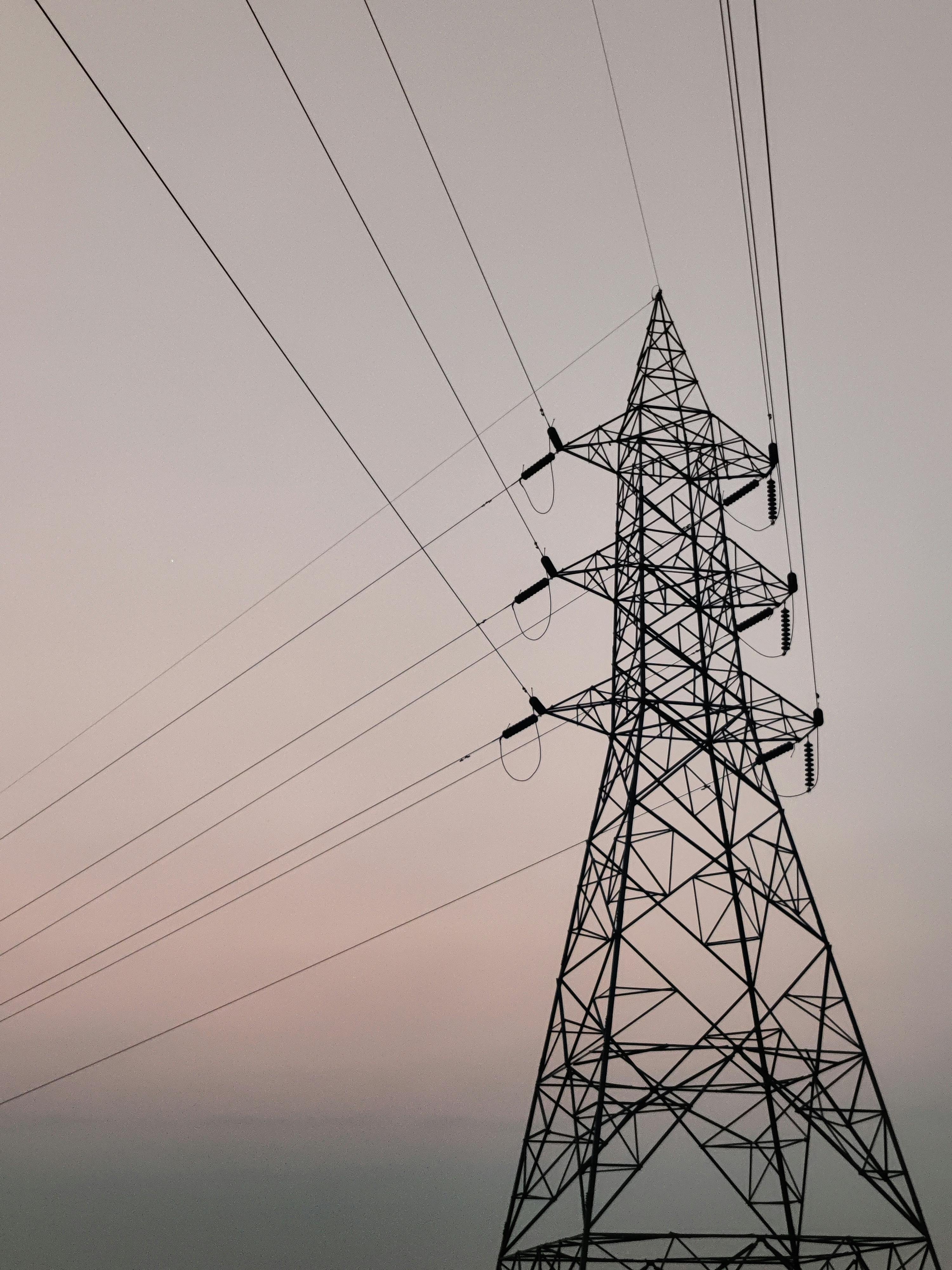 Photography of Electric Tower during Sunset · Free Stock Photo