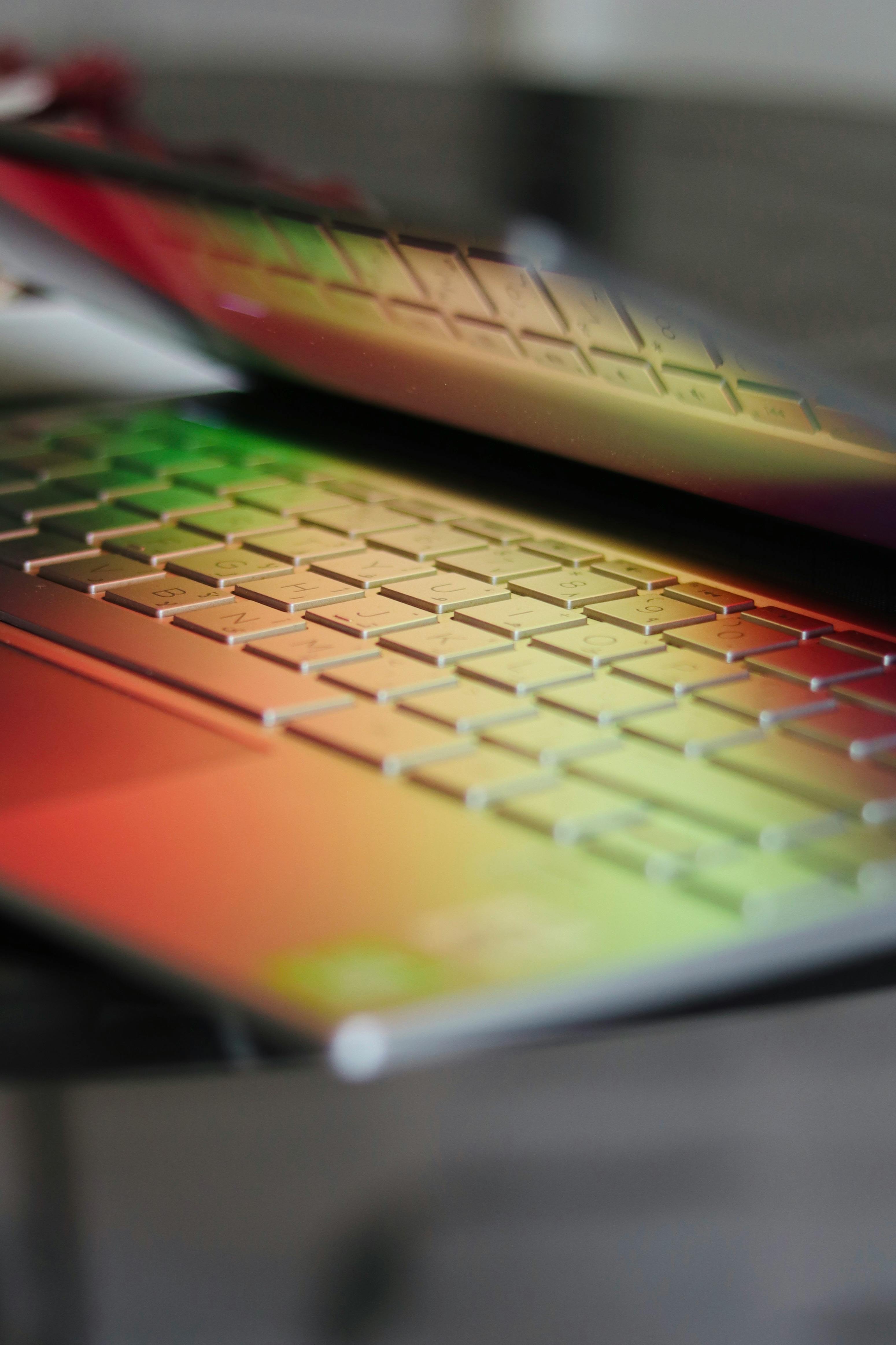 Light on Laptop Keyboard · Free Stock Photo