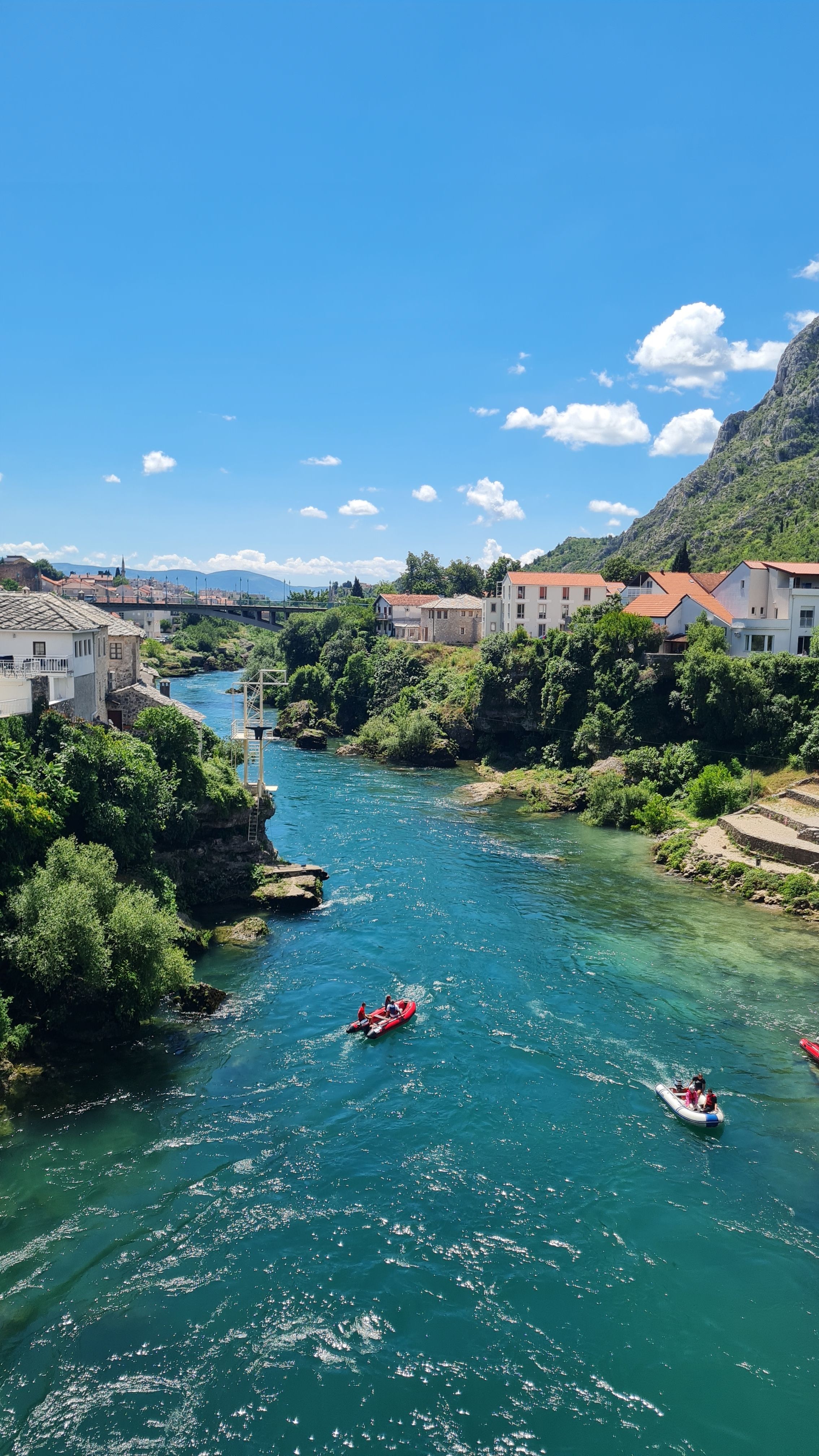 Neretva River View from Stari Most in Mostar · Free Stock Photo