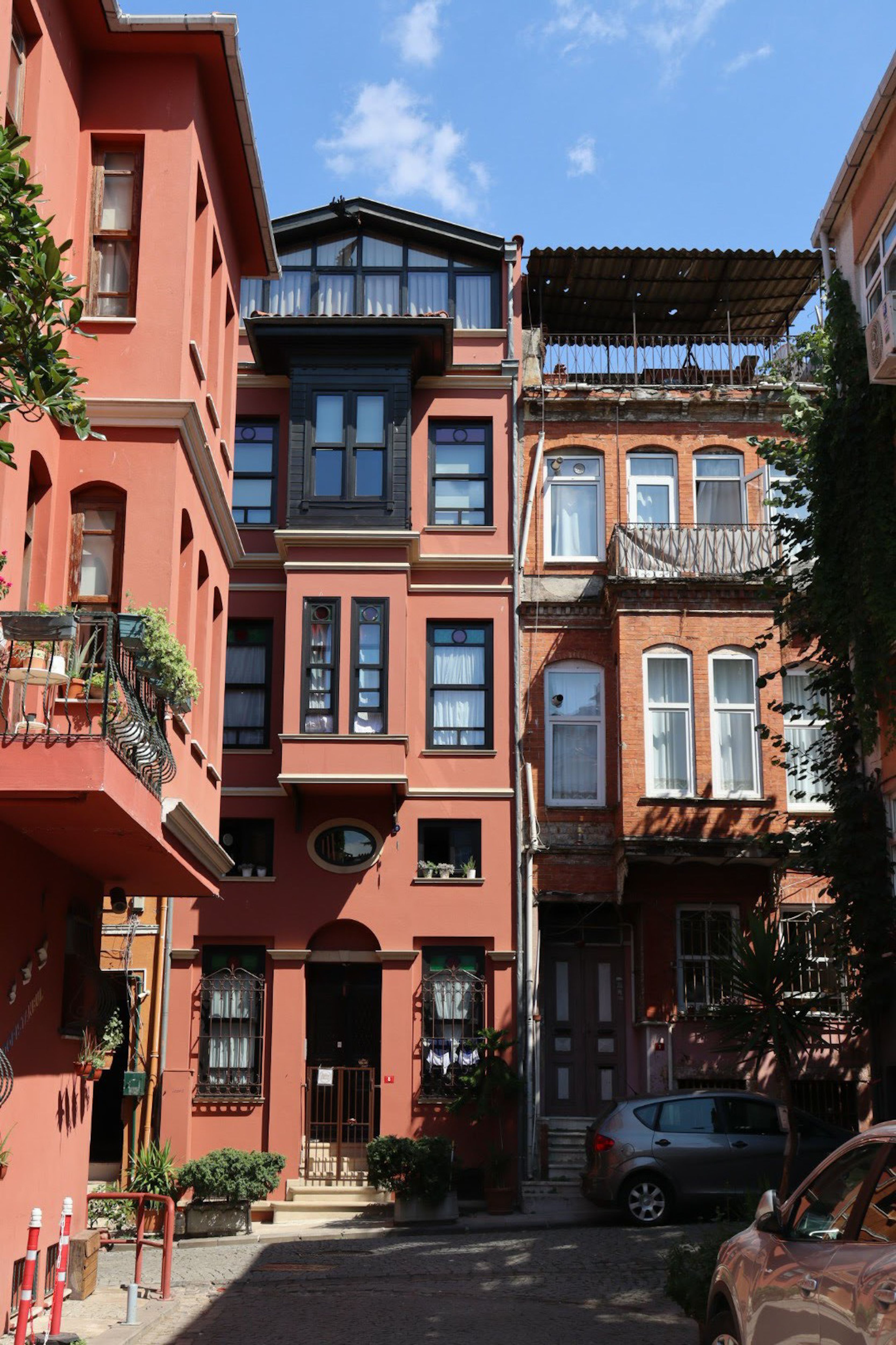 Facades of Two Row Houses · Free Stock Photo