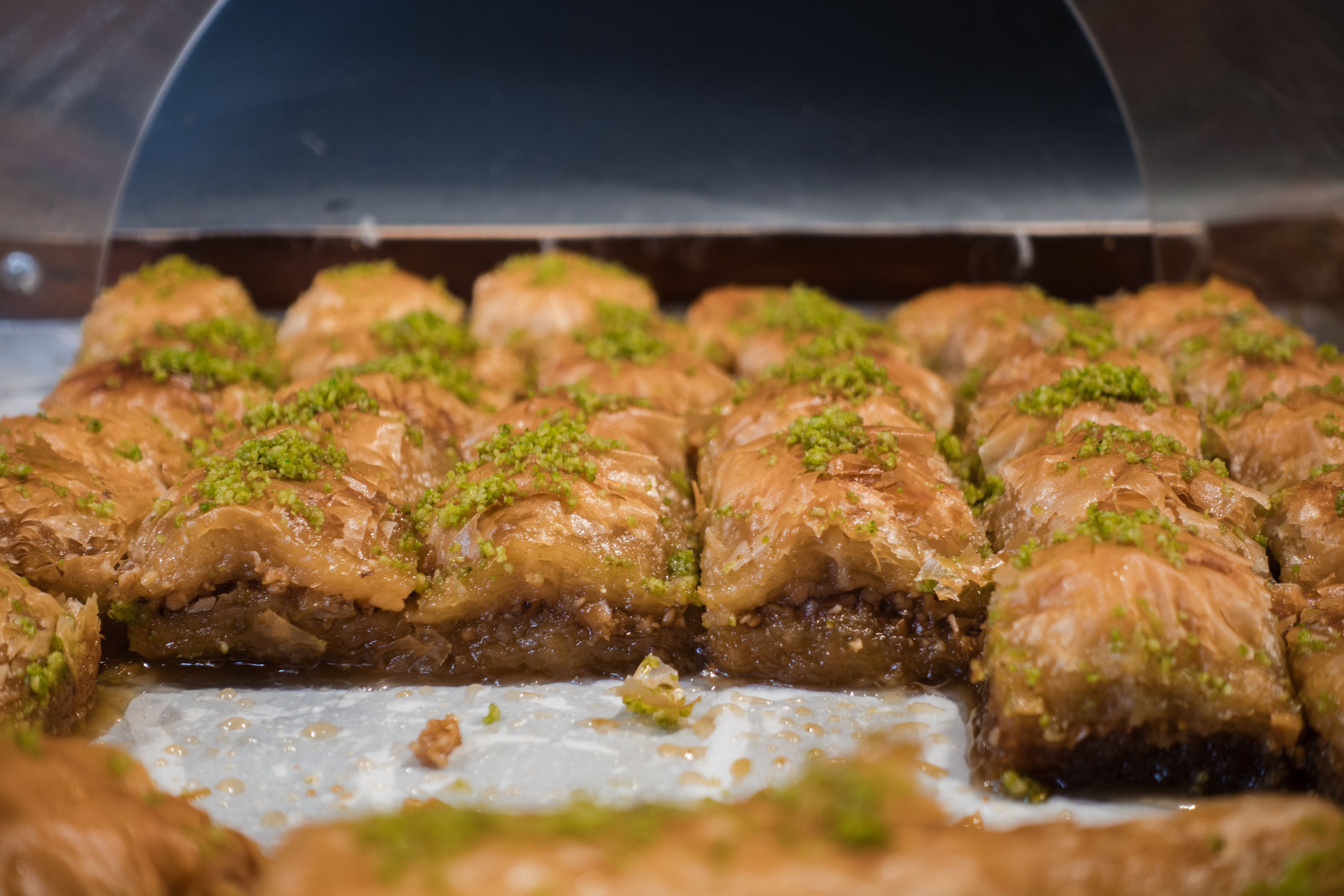 Baklava with Pistachios and Honey Topping · Free Stock Photo