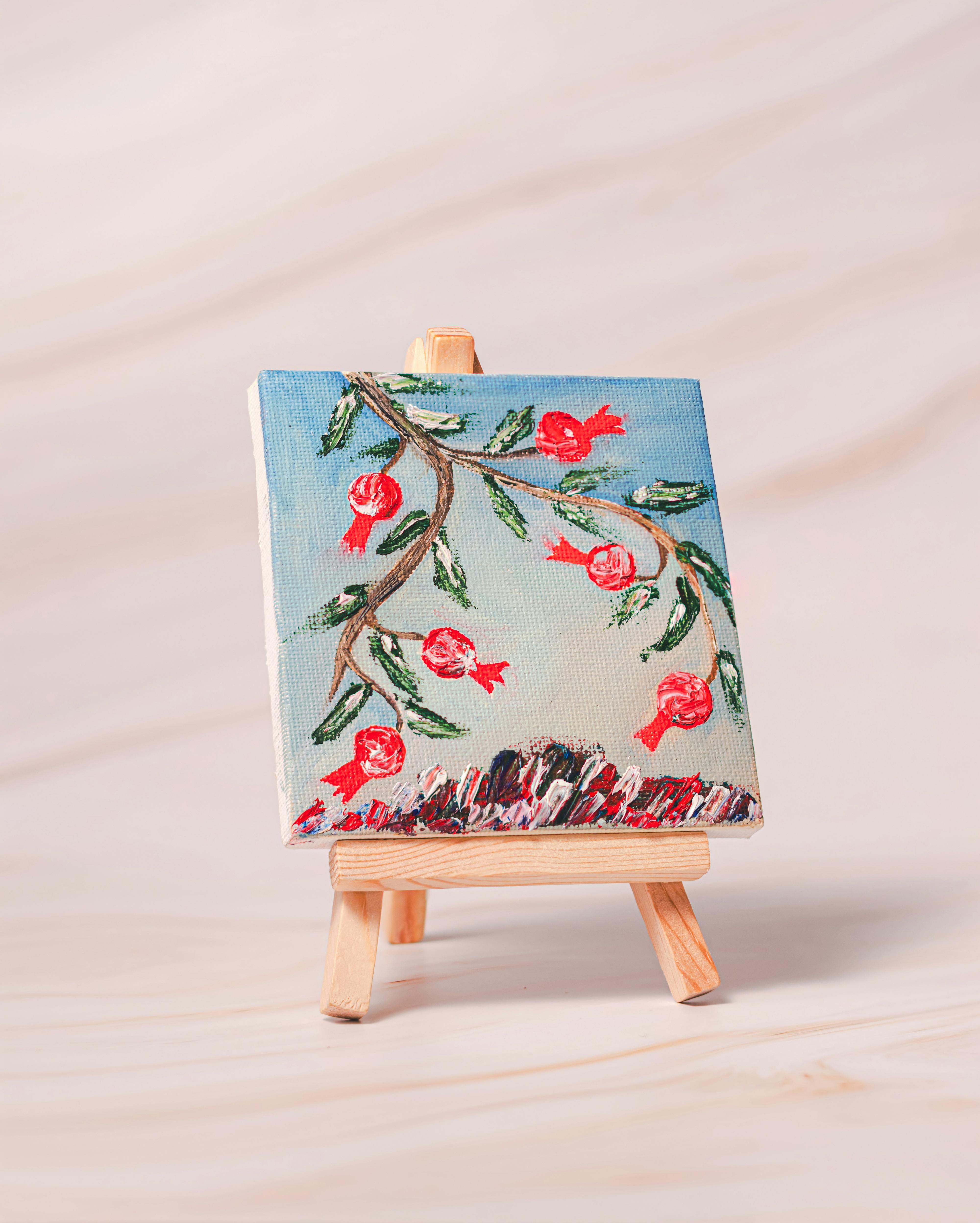Decorative Painting on Miniature Easel · Free Stock Photo