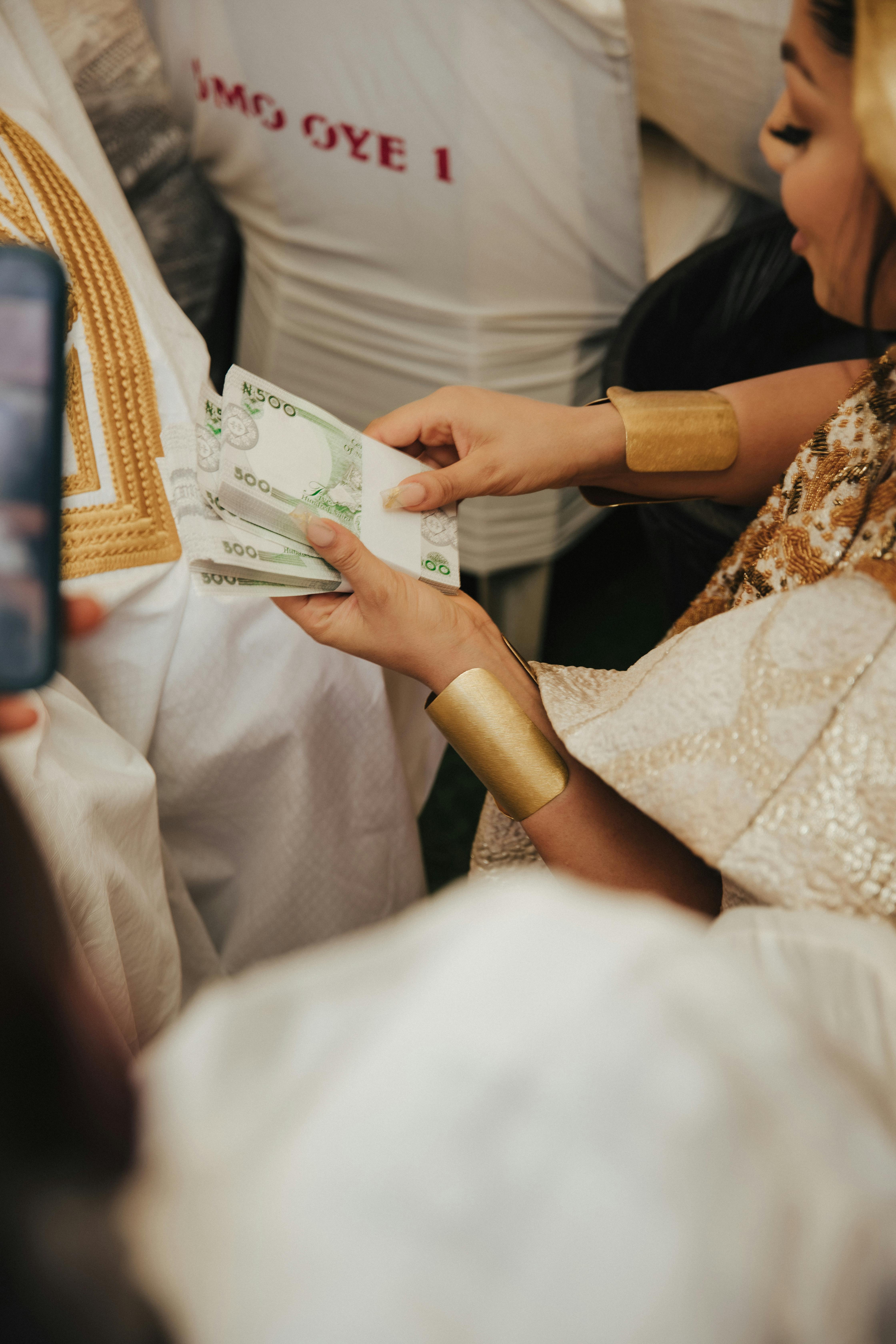 Bride Holding Money · Free Stock Photo